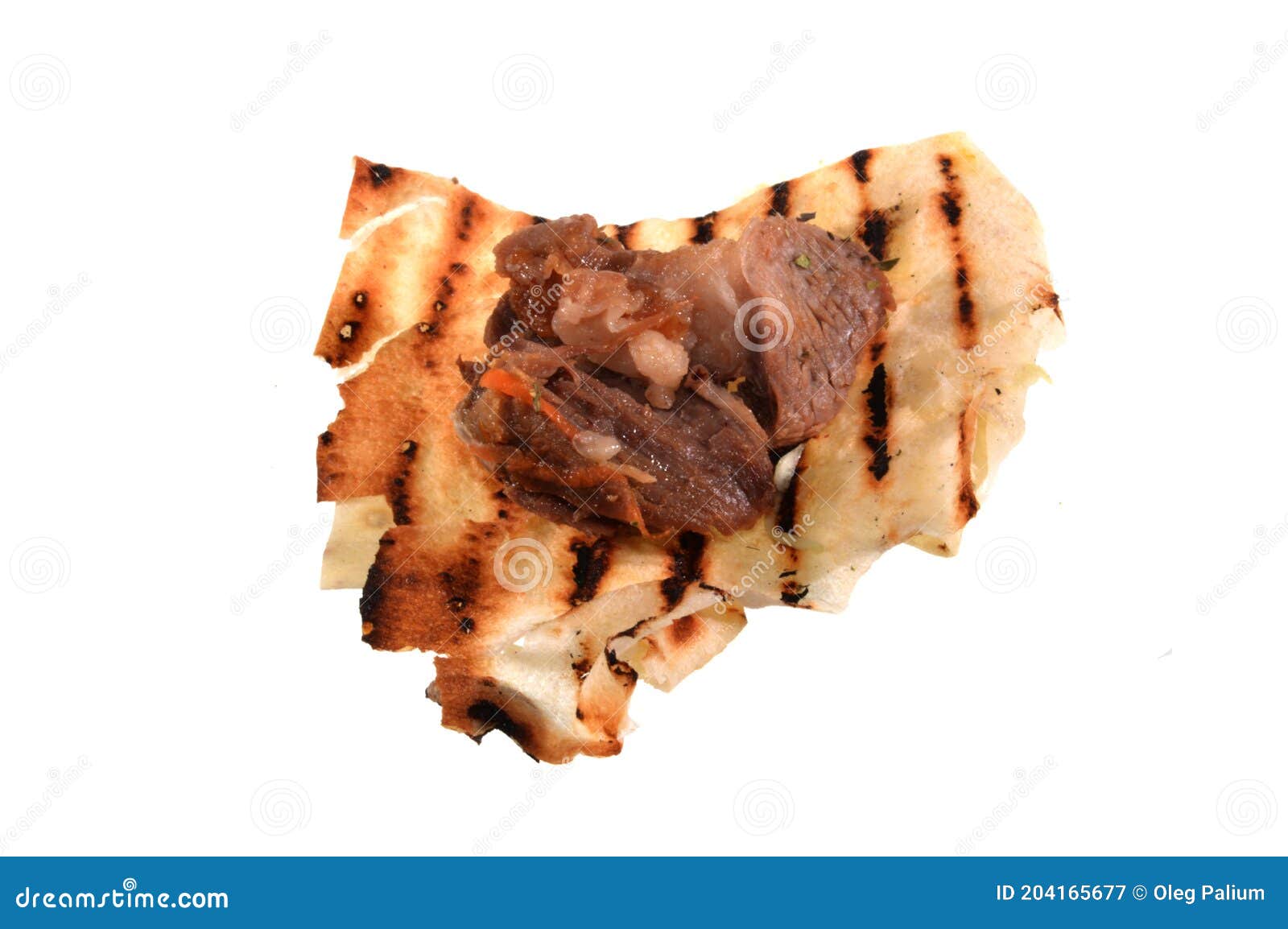Meat Isolated on White Background Stock Image - Image of portion ...