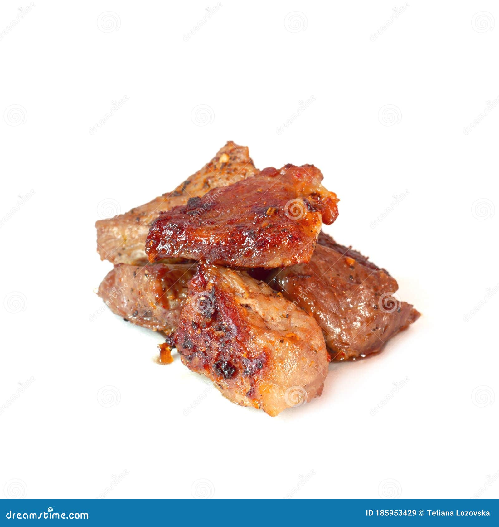 Meat Isolated on White Background Stock Image - Image of white, edible ...