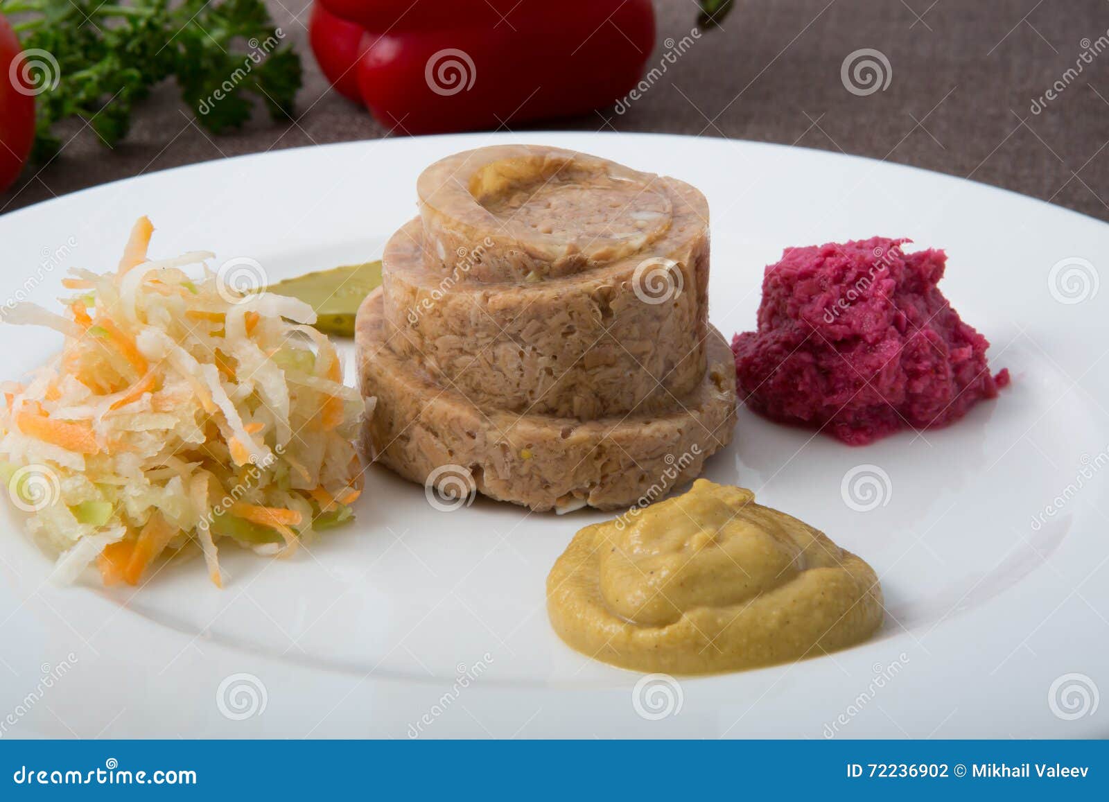 Meat jello with snacks stock photo. Image of jellied - 72236902