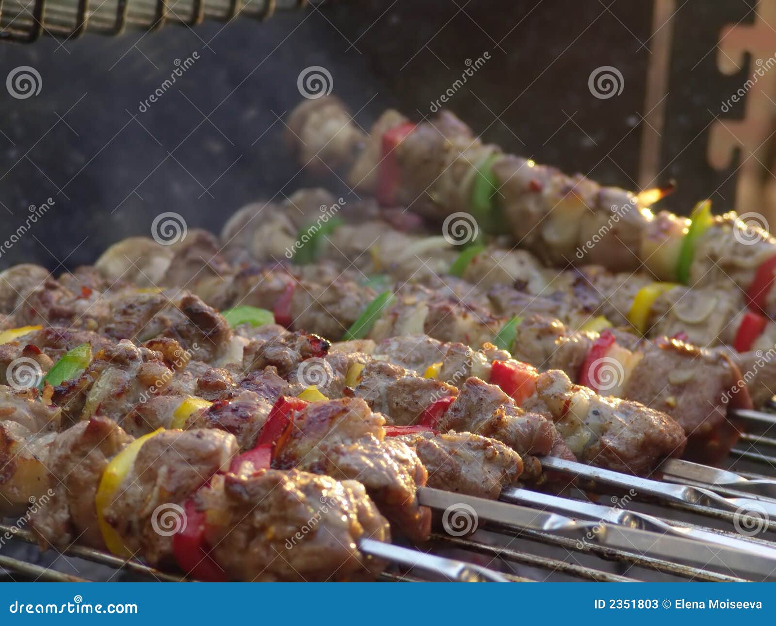 Meat Kebabs Shashlyk Summer Bb Stock Image - Image of beef, marinated ...