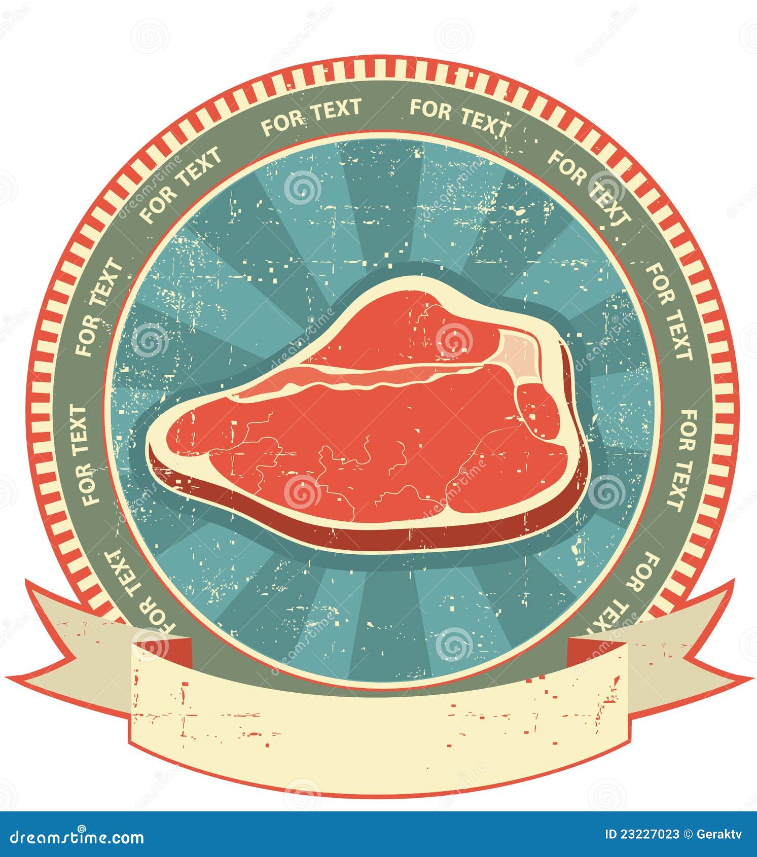 Meat Label Set Paper Texture Grunge Stock Illustrations – 6 Meat Label ...