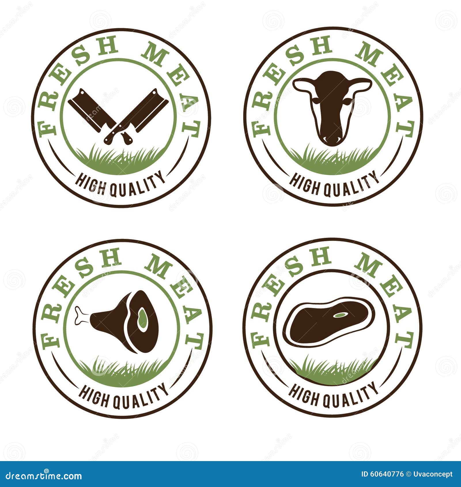 Meat labels set stock vector. Illustration of restaurant - 60640776