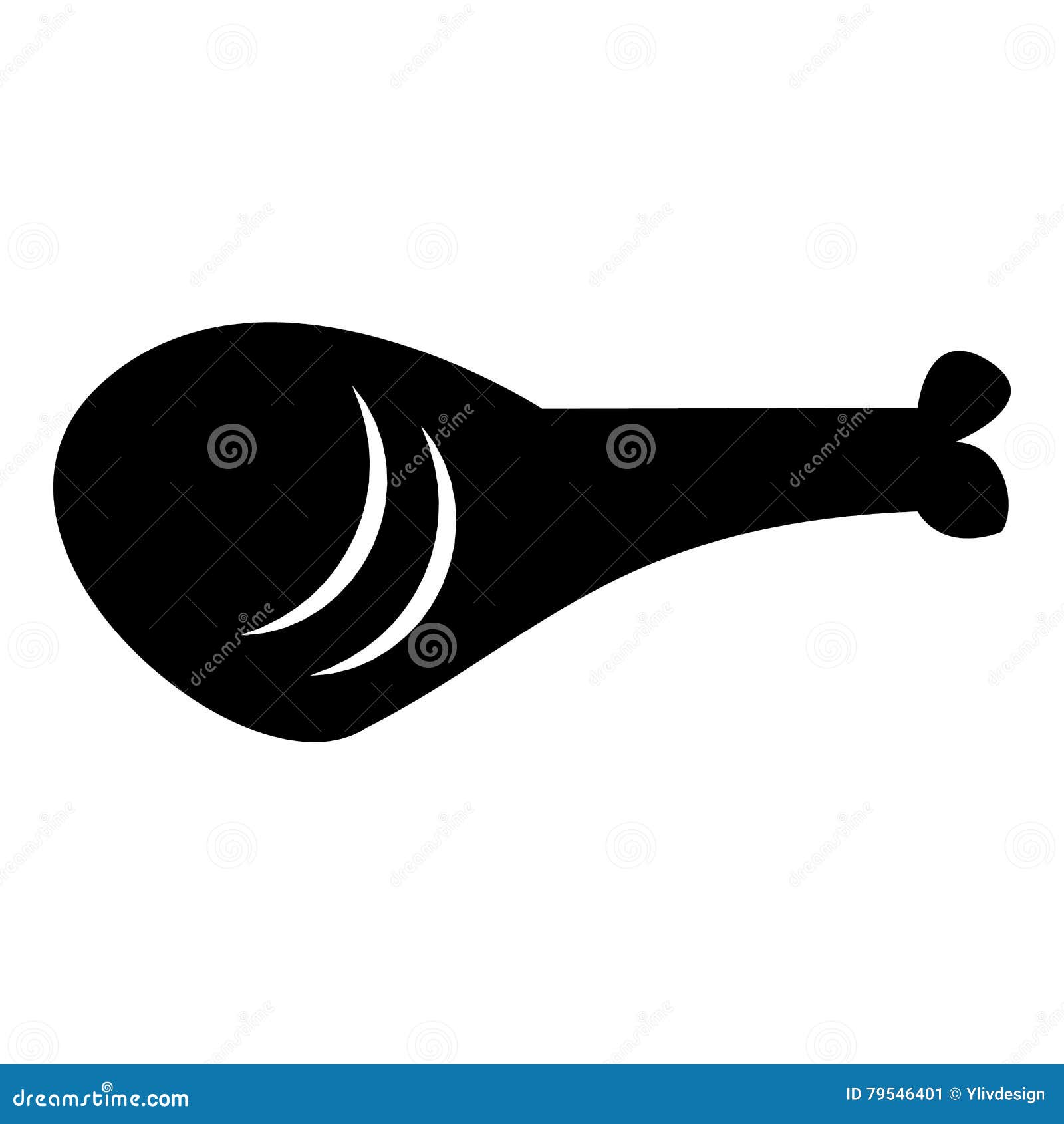 Meat Leg Icon, Simple Style Stock Vector - Illustration of eating ...