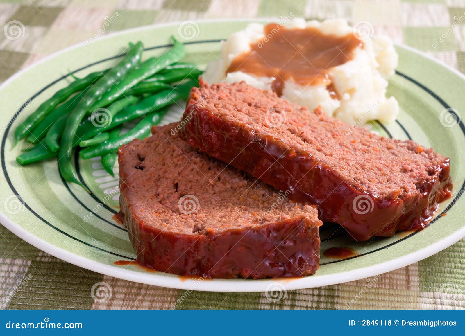 Meat Loaf Dinner stock photo. Image of carrots, american - 12849118