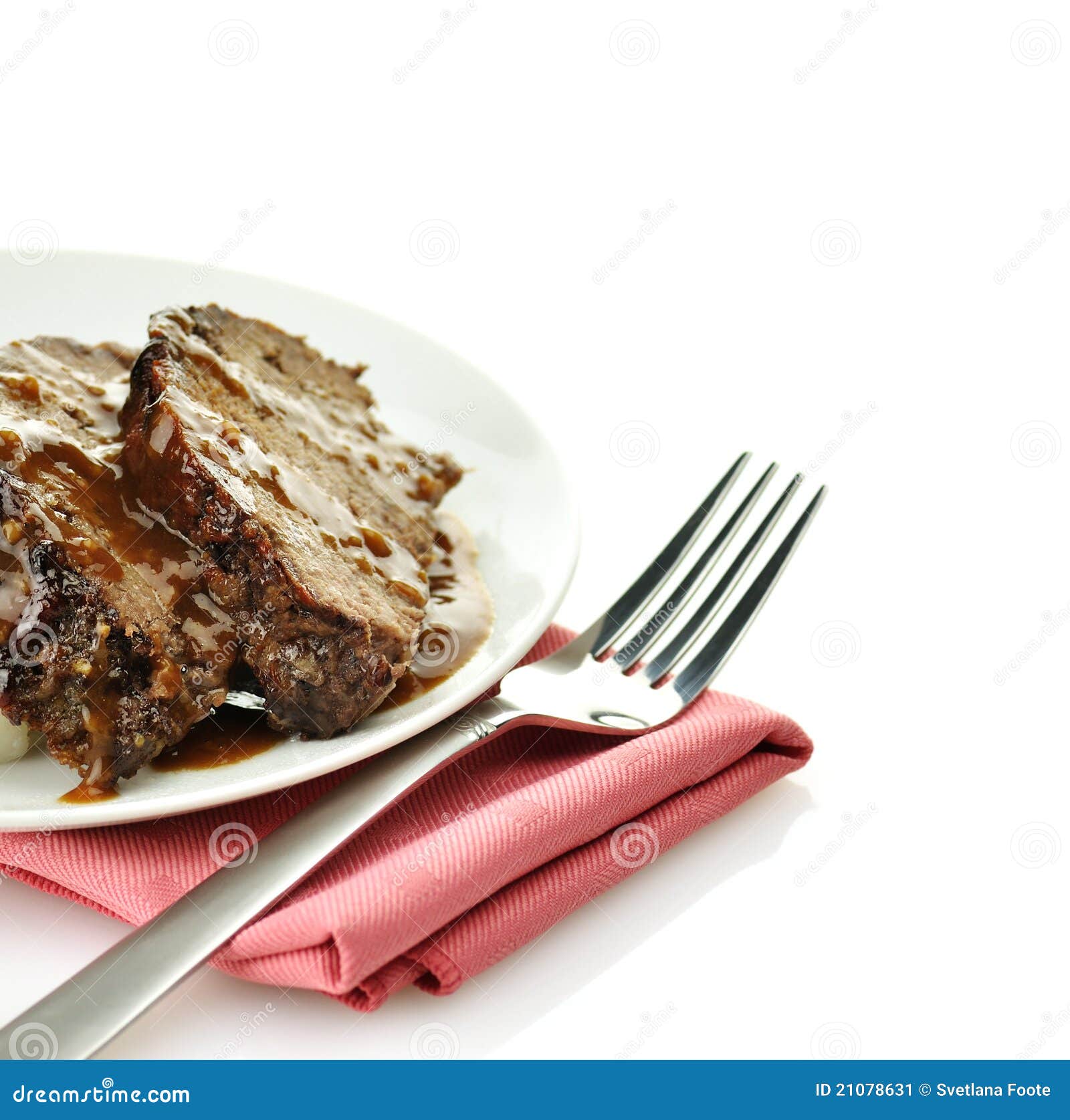 Meat loaf dinner stock image. Image of meal, meat, delicious - 21078631
