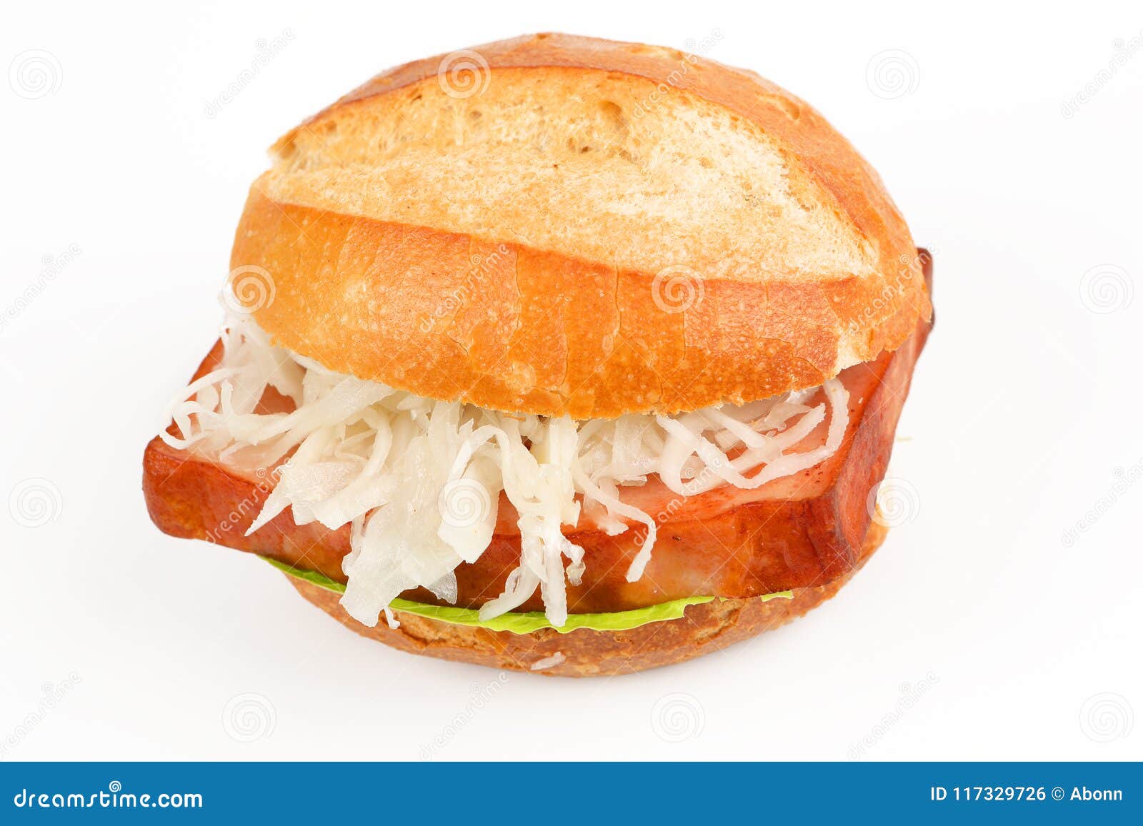 Meat loaf in a roll stock photo. Image of leaf, salad - 117329726