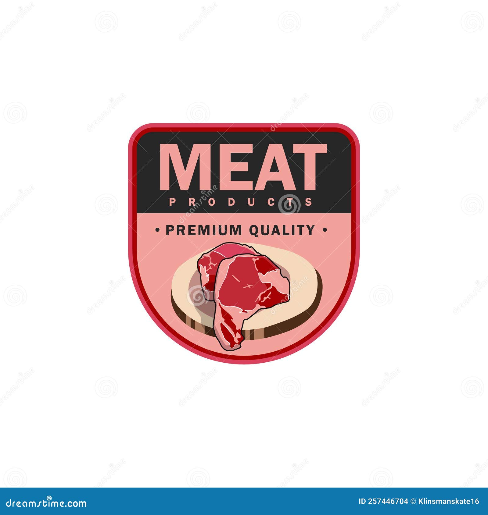 Meat Logo Label Sticker Design Concept Stock Vector - Illustration of ...