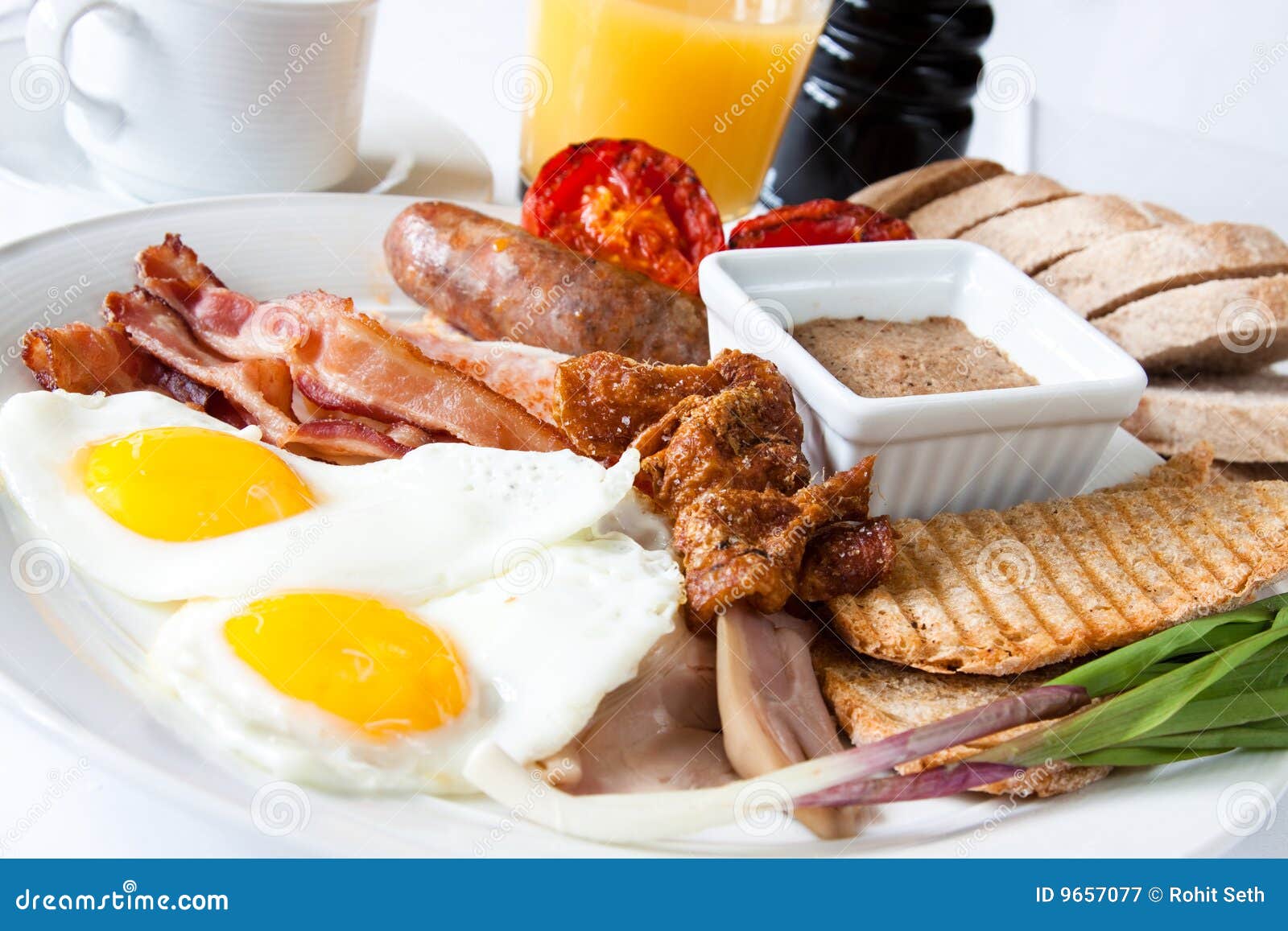 Meat Lover s Breakfast stock image. Image of platter, pork - 9657077