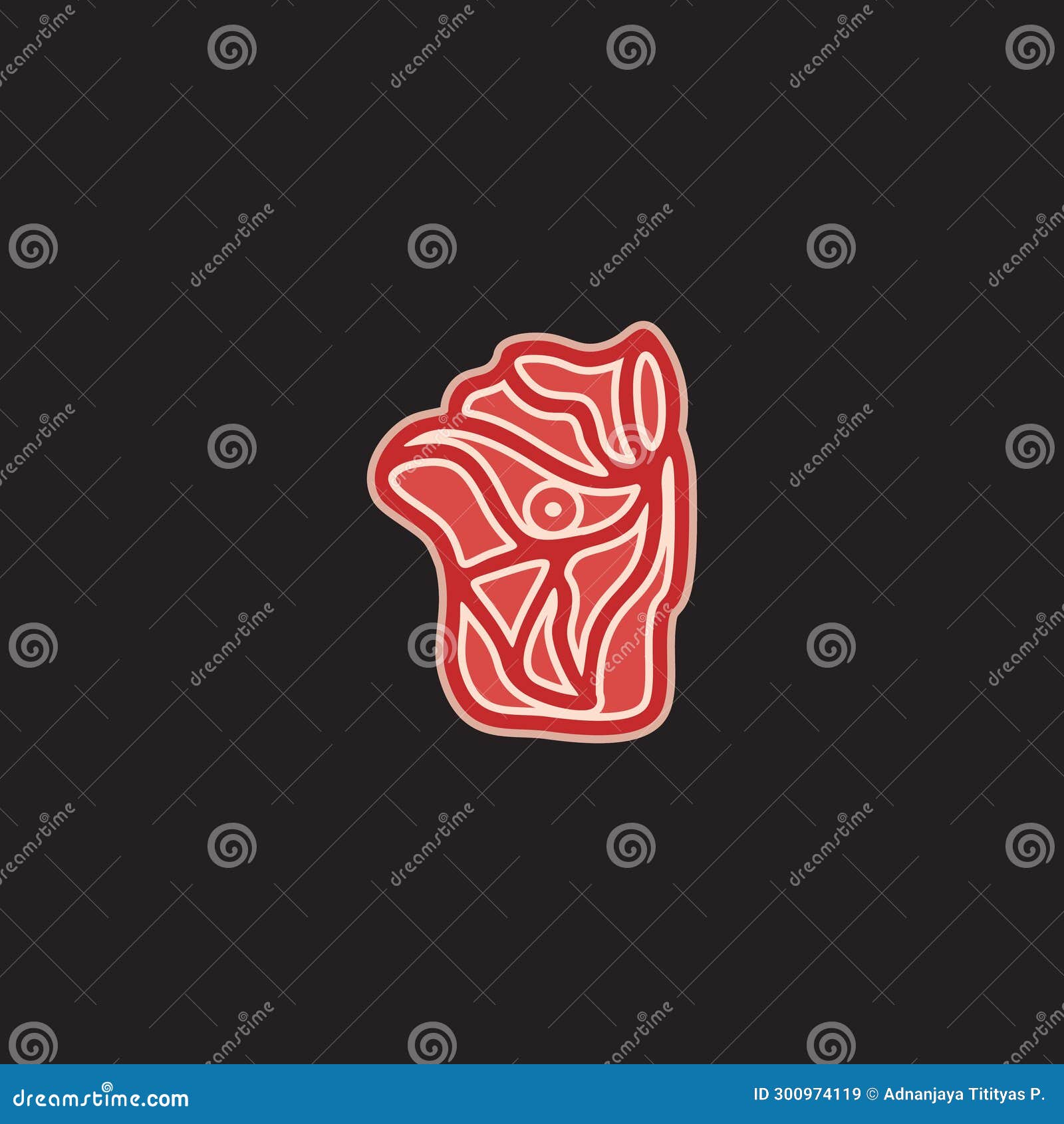 Meat Marbling Fat Marrow Symbol Logo Vector Stock Vector - Illustration ...