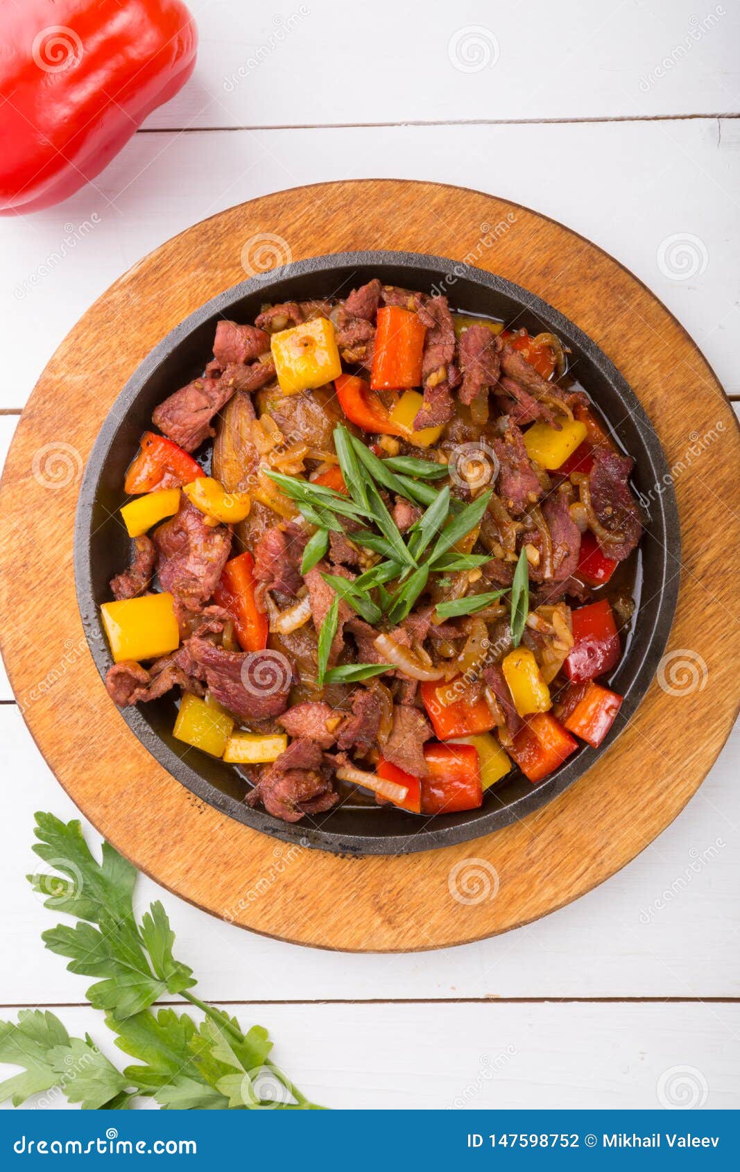 Meat Mix Sizzler Prepared and Served Stock Photo - Image of leek ...