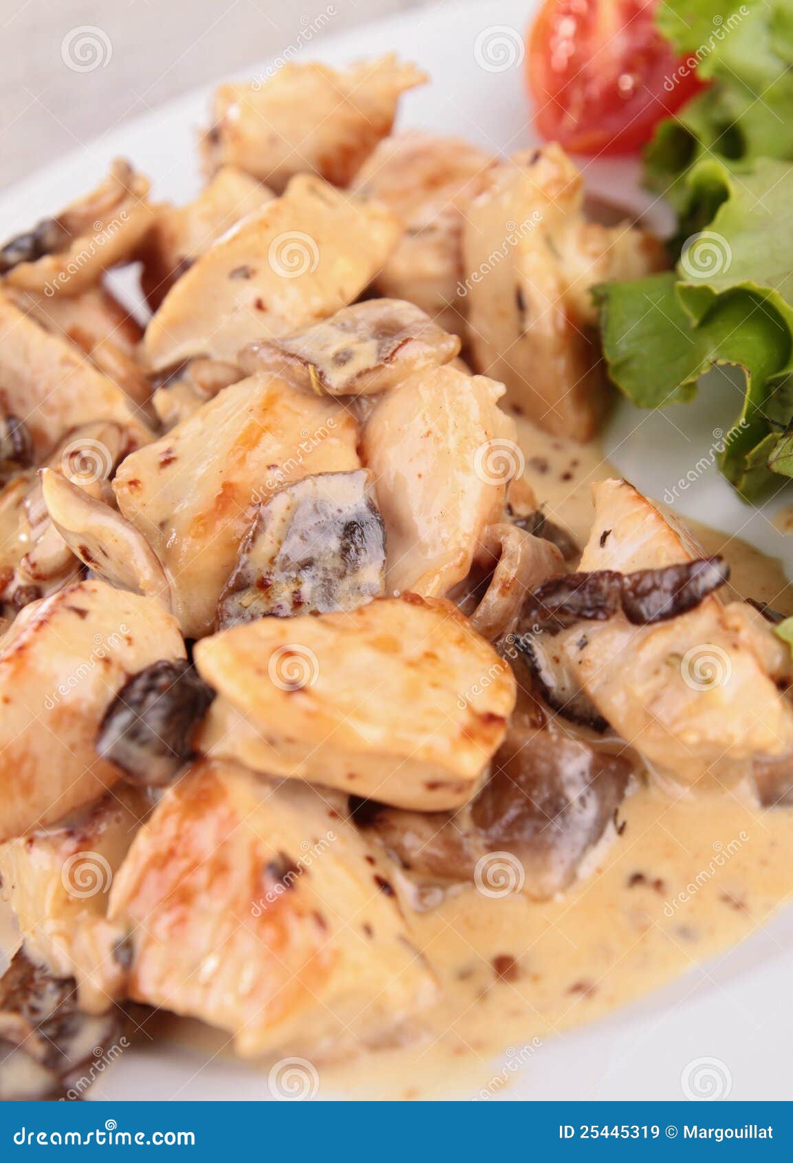 Meat with mushroom sauce stock image. Image of cooked - 25445319