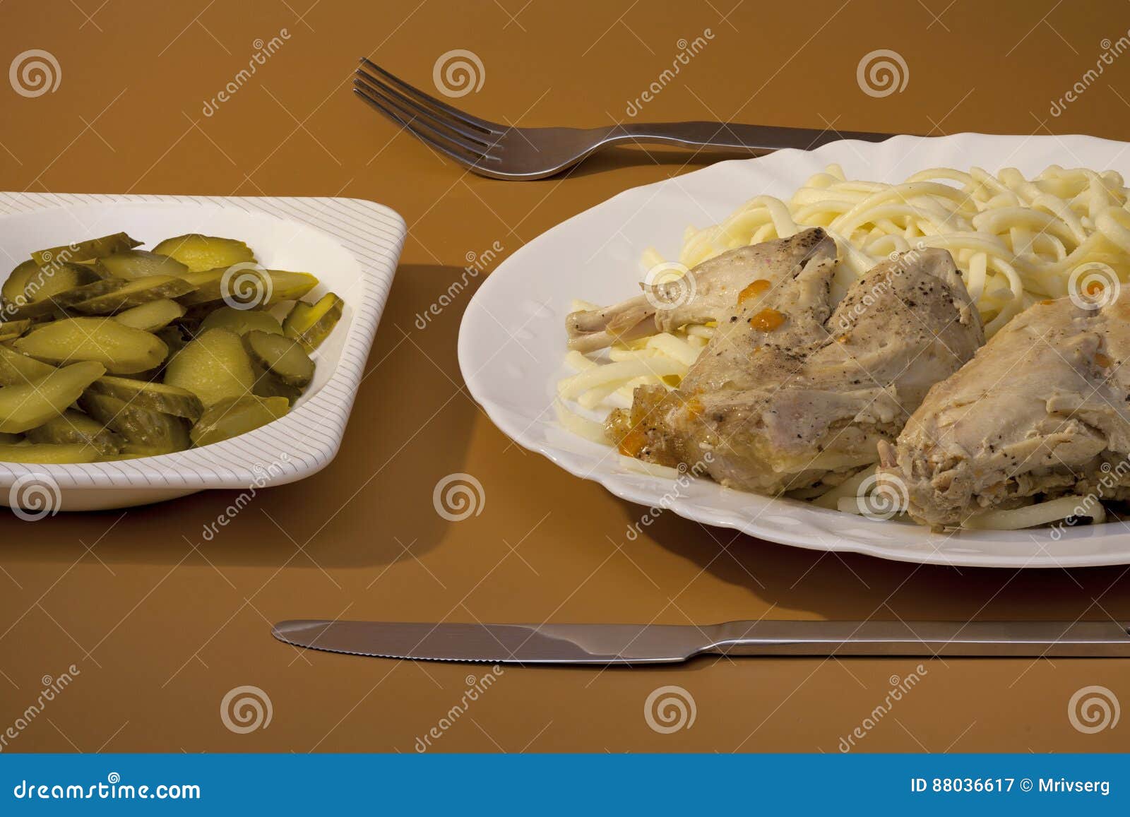 Meat with Noodles Dining Table Stock Image - Image of noodles ...