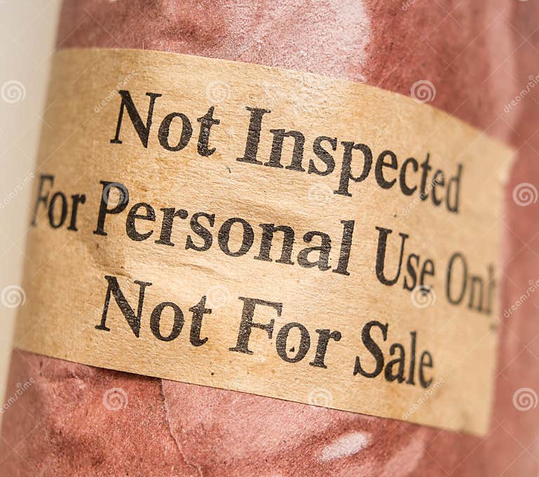 Meat not inspected stock photo. Image of personal, marked - 28099078