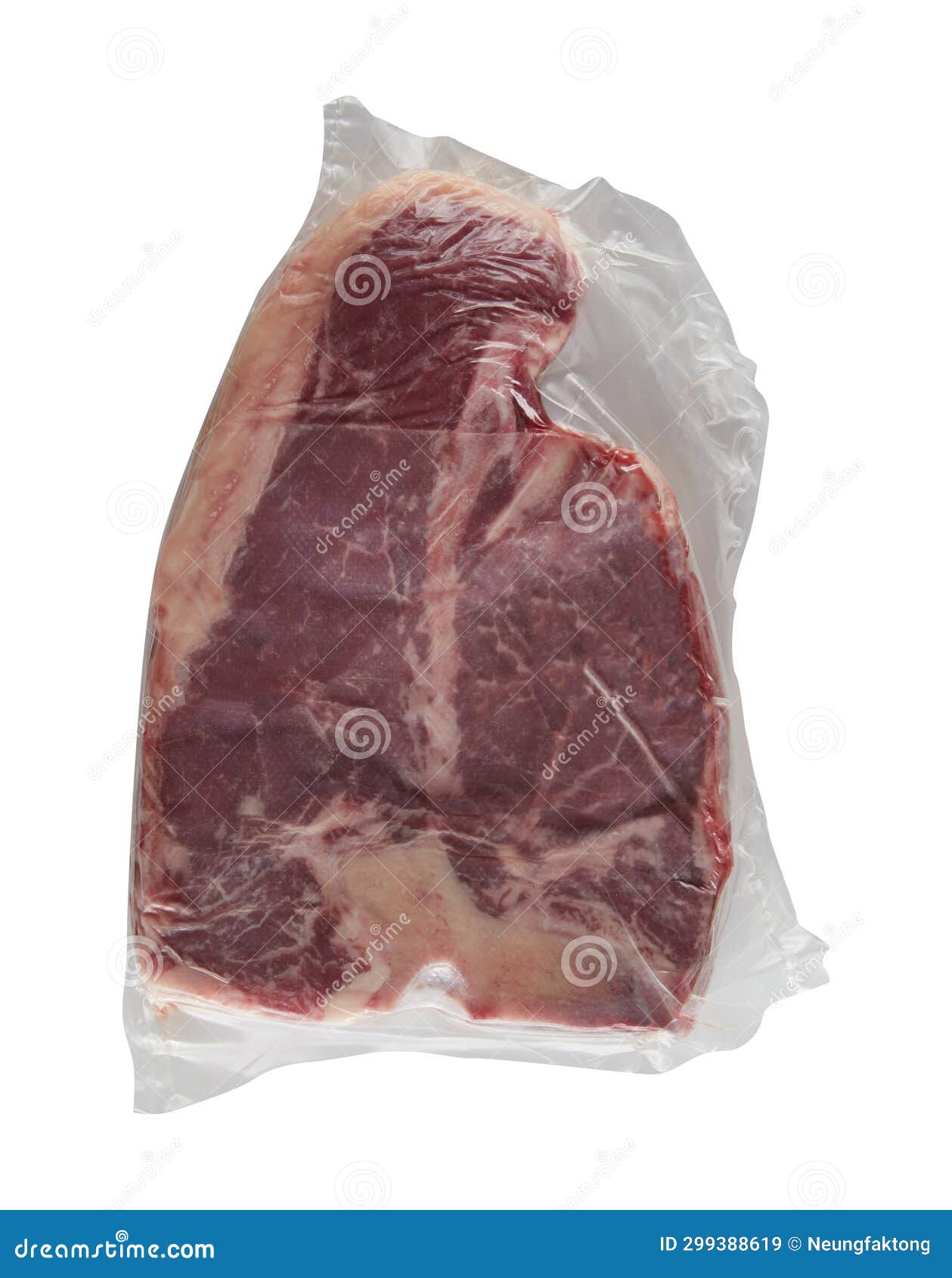 Meat Packed in a Clear Bag Cut Out Isolated White Background with ...