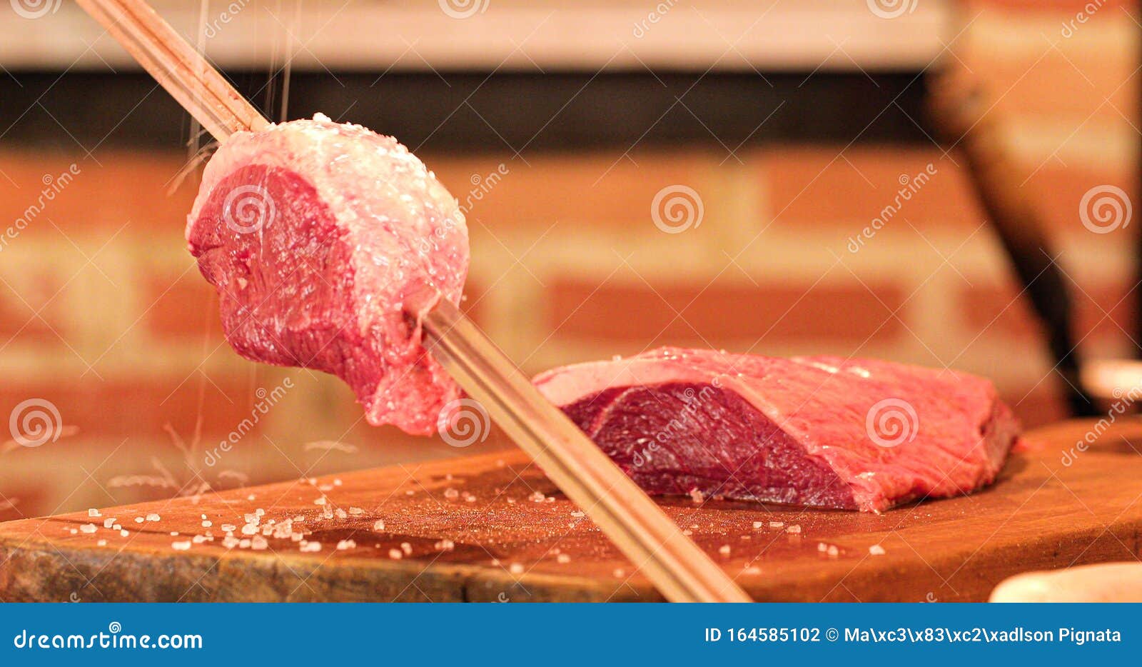 Meat Picanha in Fire Brazil Delicious Stock Photo - Image of cooking ...