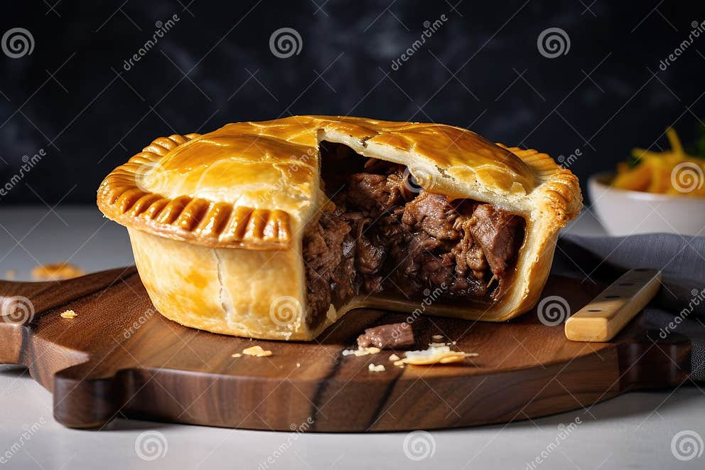 Meat Pie with Flaky Pastry and Oozing Chunks of Tender Beef Stock ...
