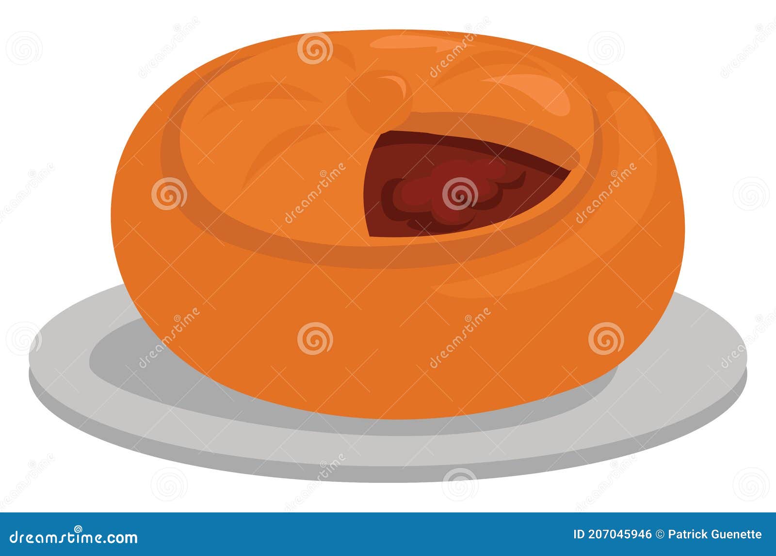 Meat Pie, Illustration, Vector Stock Vector - Illustration of meat ...