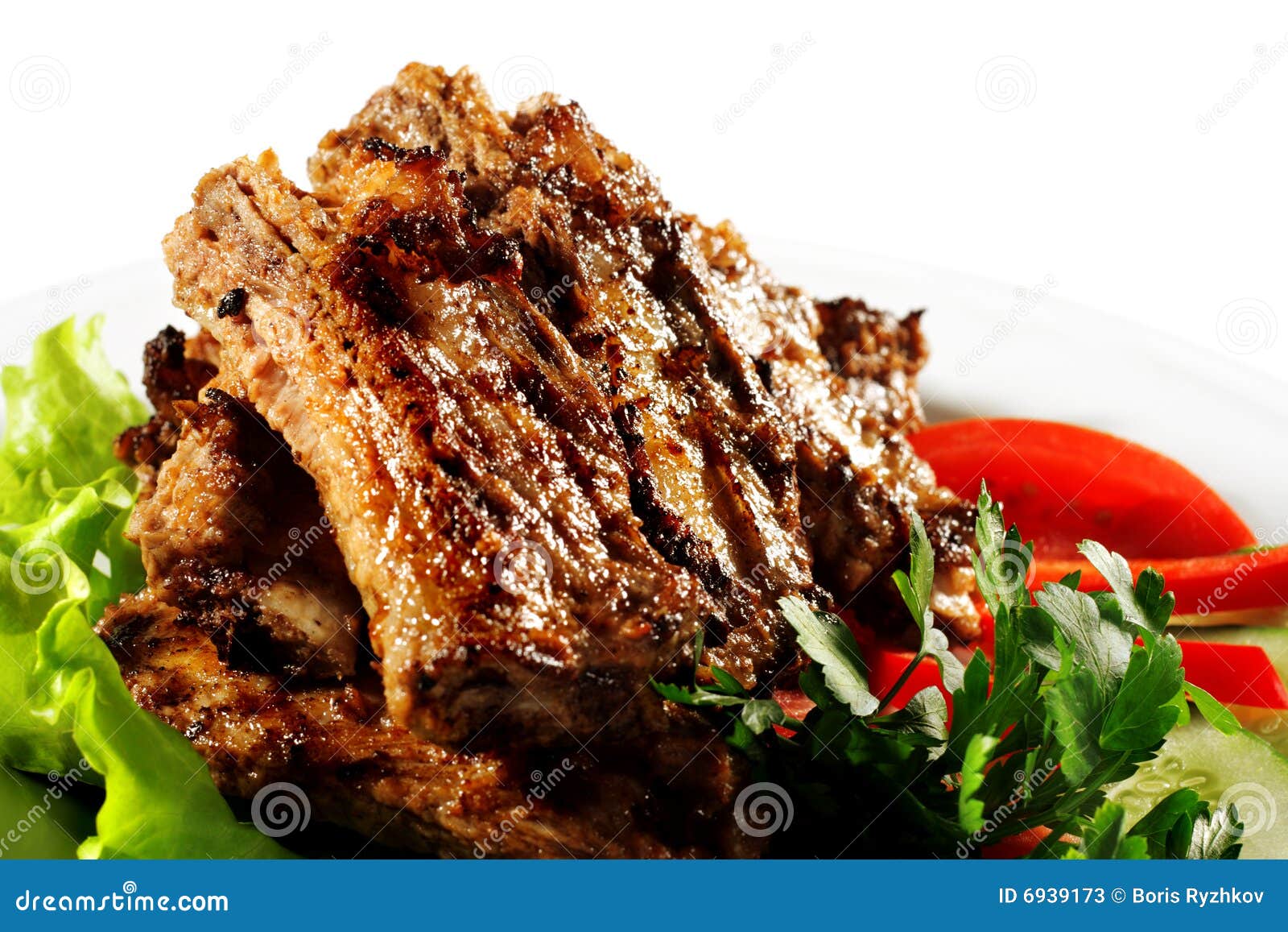 Meat Plate stock image. Image of menu, cuisine, grilled - 6939173