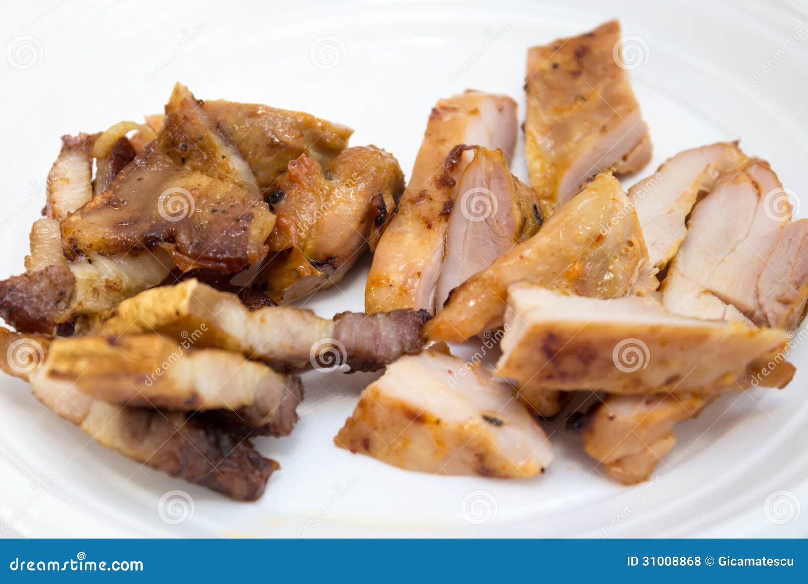 Meat on plate stock photo. Image of grill, food, cook - 31008868