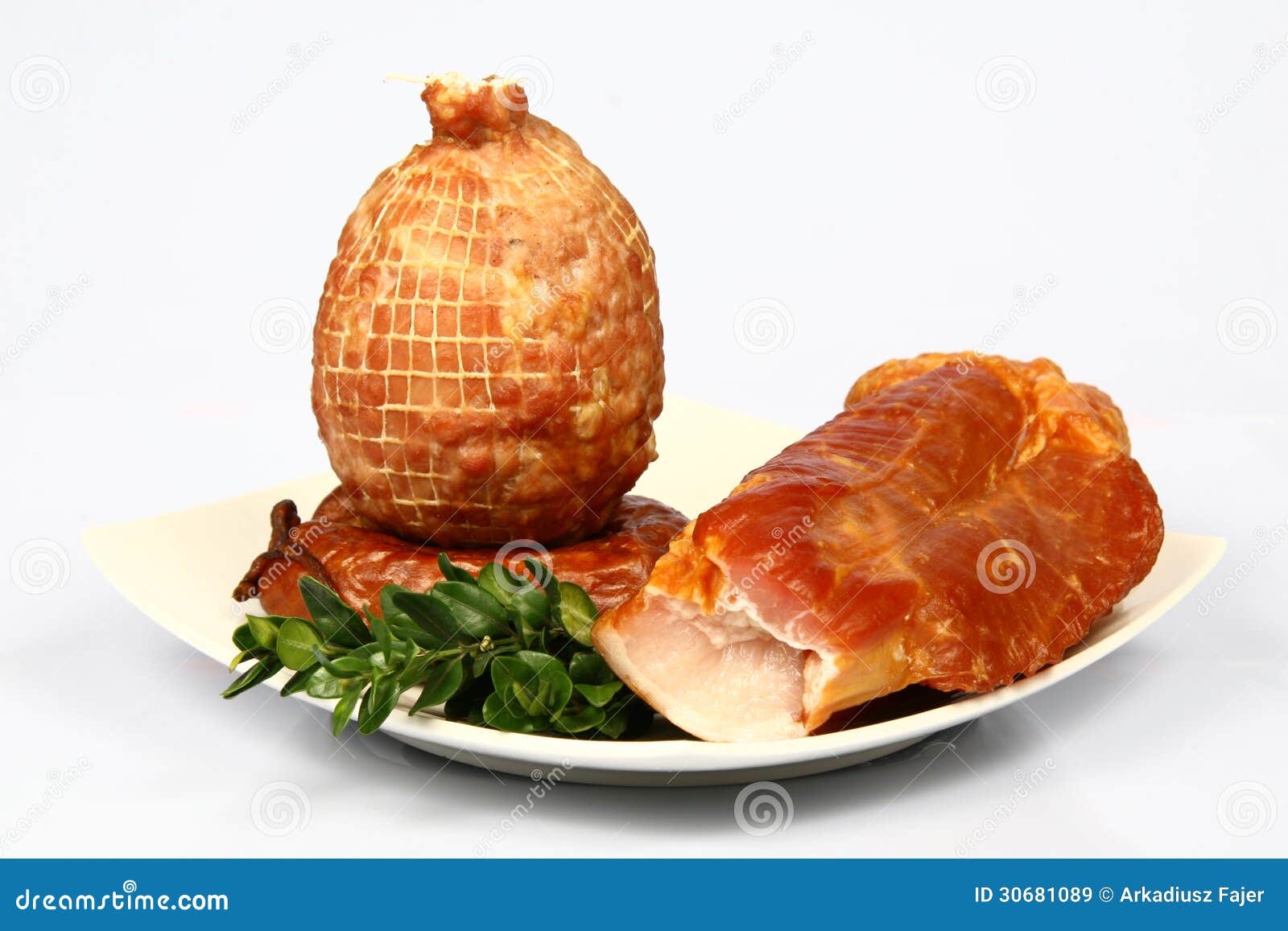 Meat on plate stock image. Image of products, nutritious - 30681089