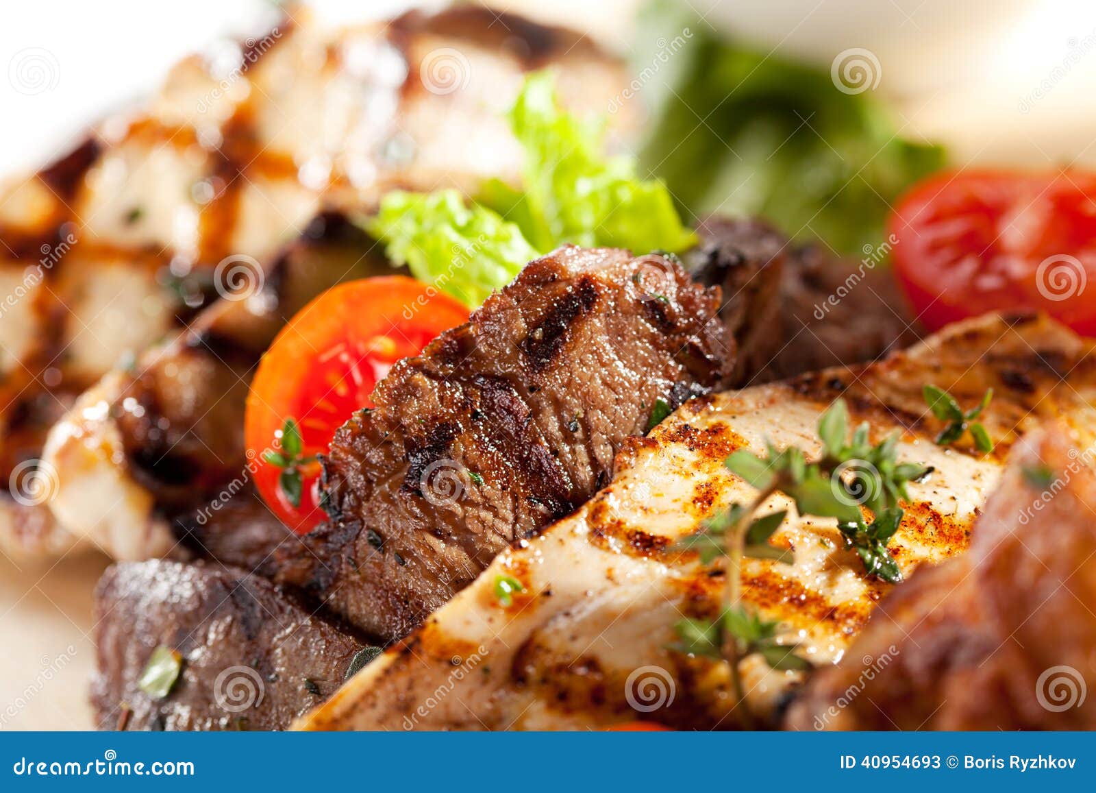 Meat Plate stock image. Image of fire, fried, fillet - 40954693