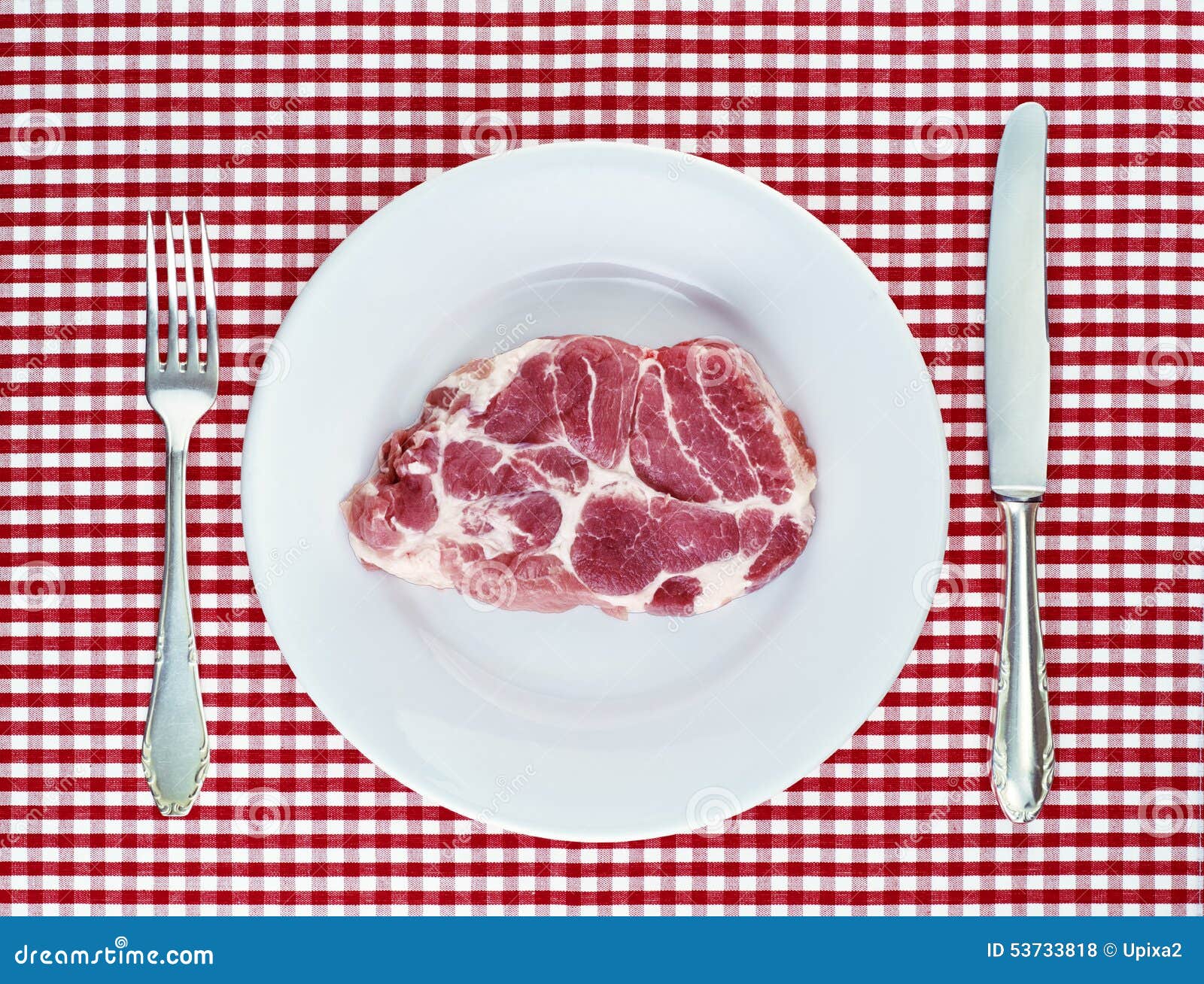 Meat Plates Cutlery stock photo. Image of background - 53733818