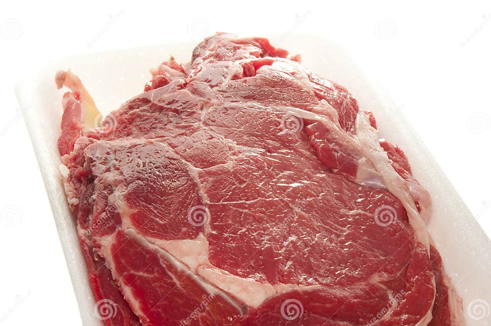 Meat in polystyrene bowl stock image. Image of carbohydrate - 17954741