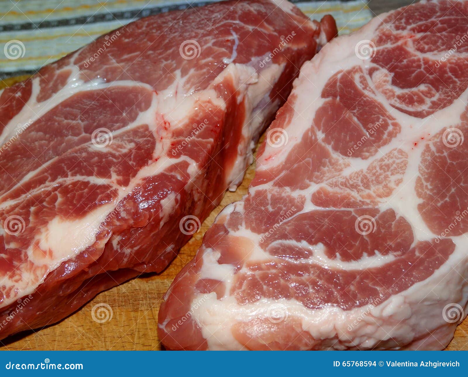 Meat, pork neck stock photo. Image of board, brown, tenderloin - 65768594