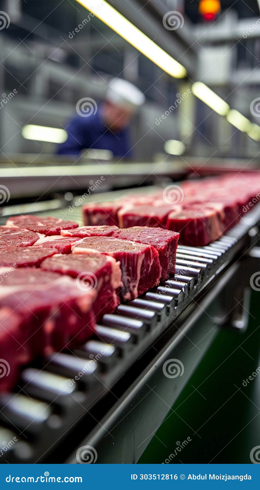 Meat Processing Marvel Industrial Machinery Cuts and Prepares Fresh ...