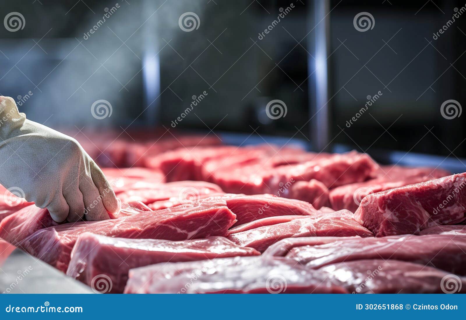 Meat Processing or Quality Control Process in the Food Industry ...