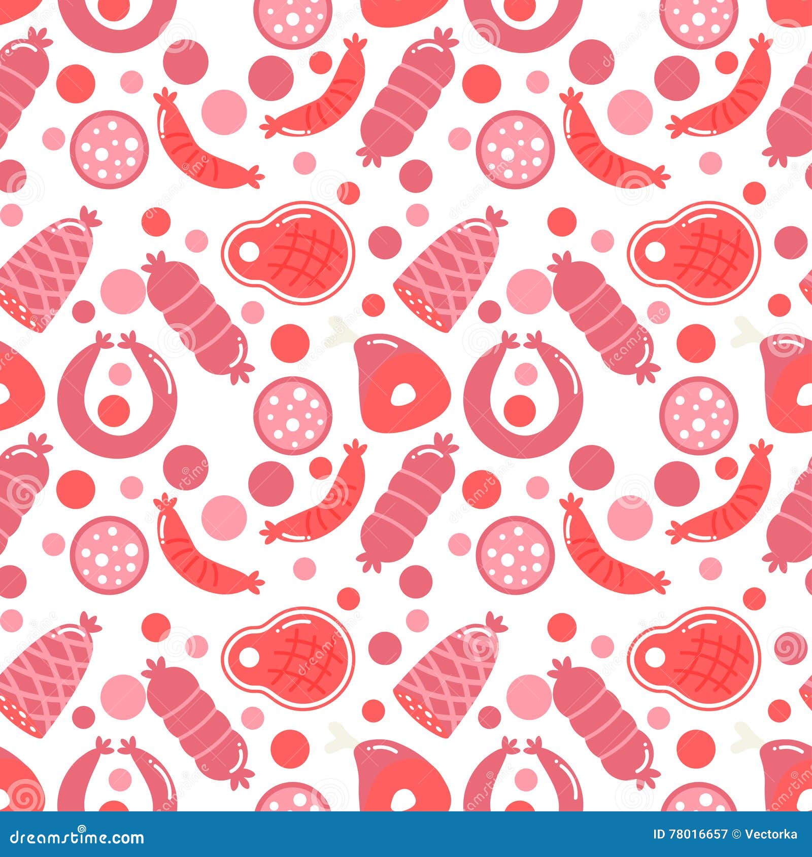 Meat Products Seamless Pattern Stock Vector Illustration Of Product