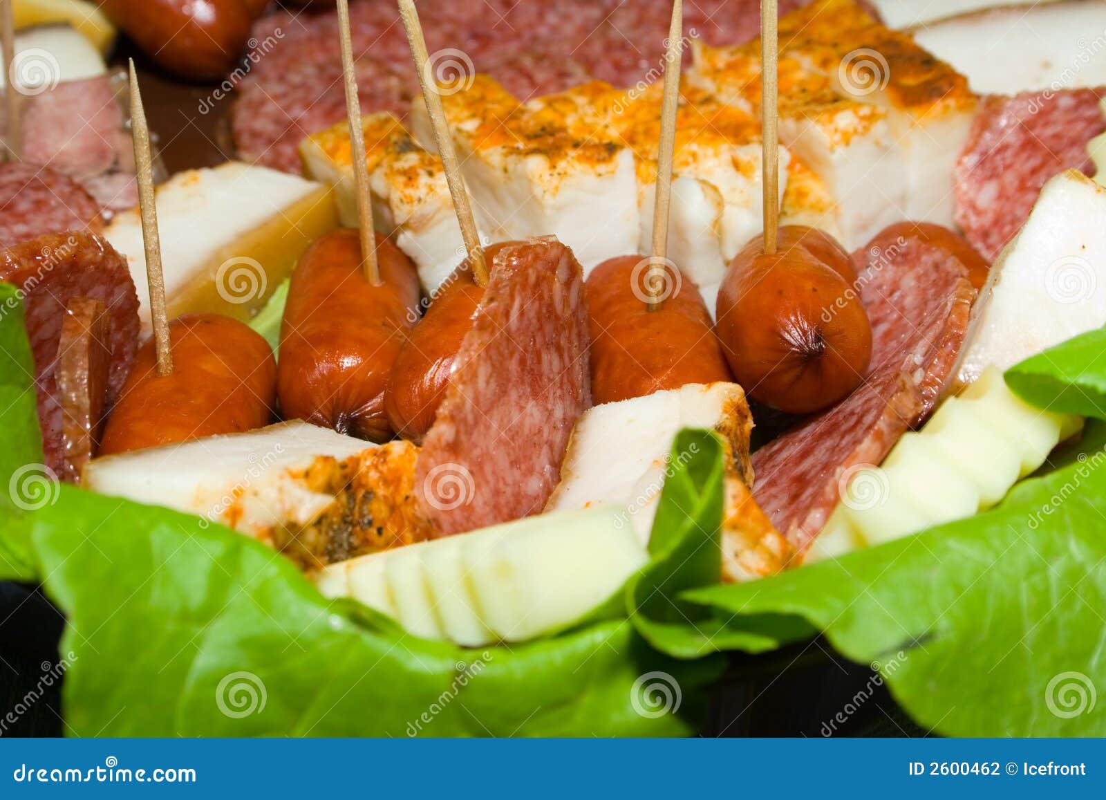 Meat Products on Toothpicks Stock Photo - Image of sausage, meat: 2600462
