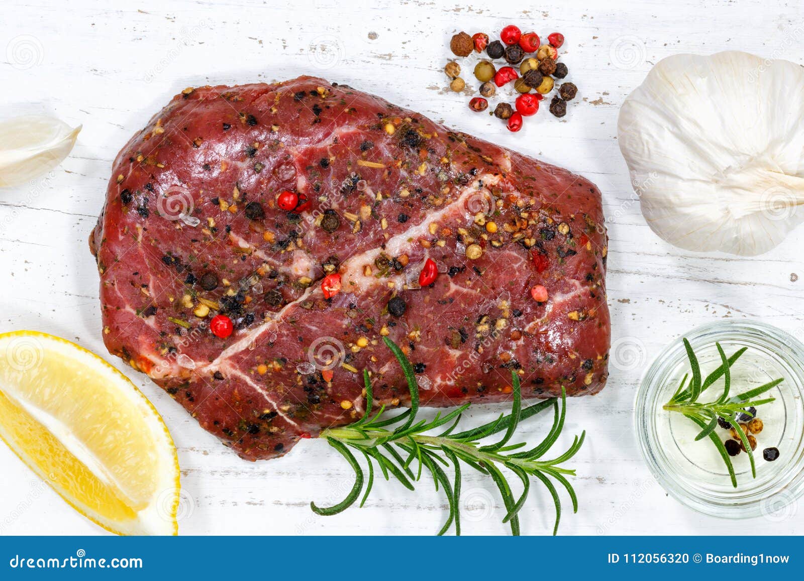 Meat Raw Beef Steak Top View Stock Photo - Image of ingredient, beef ...