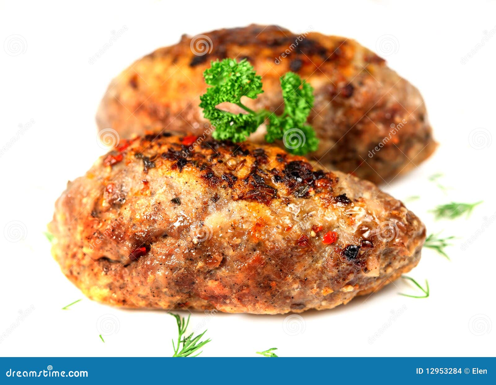 Meat rissoles stock photo. Image of plate, chop, restaurant - 12953284