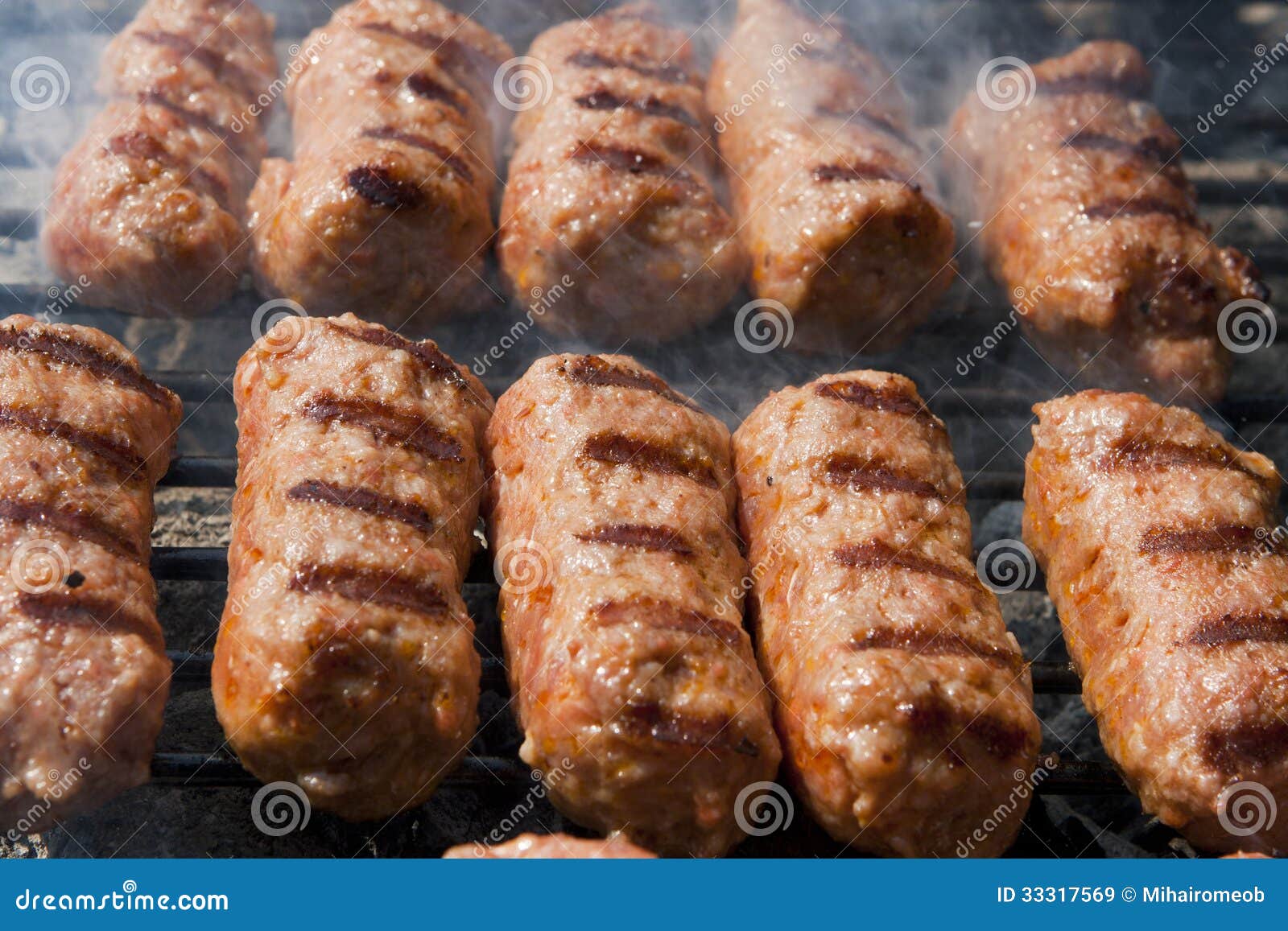 Meat roll at grill stock image. Image of food, meat, portable - 33317569