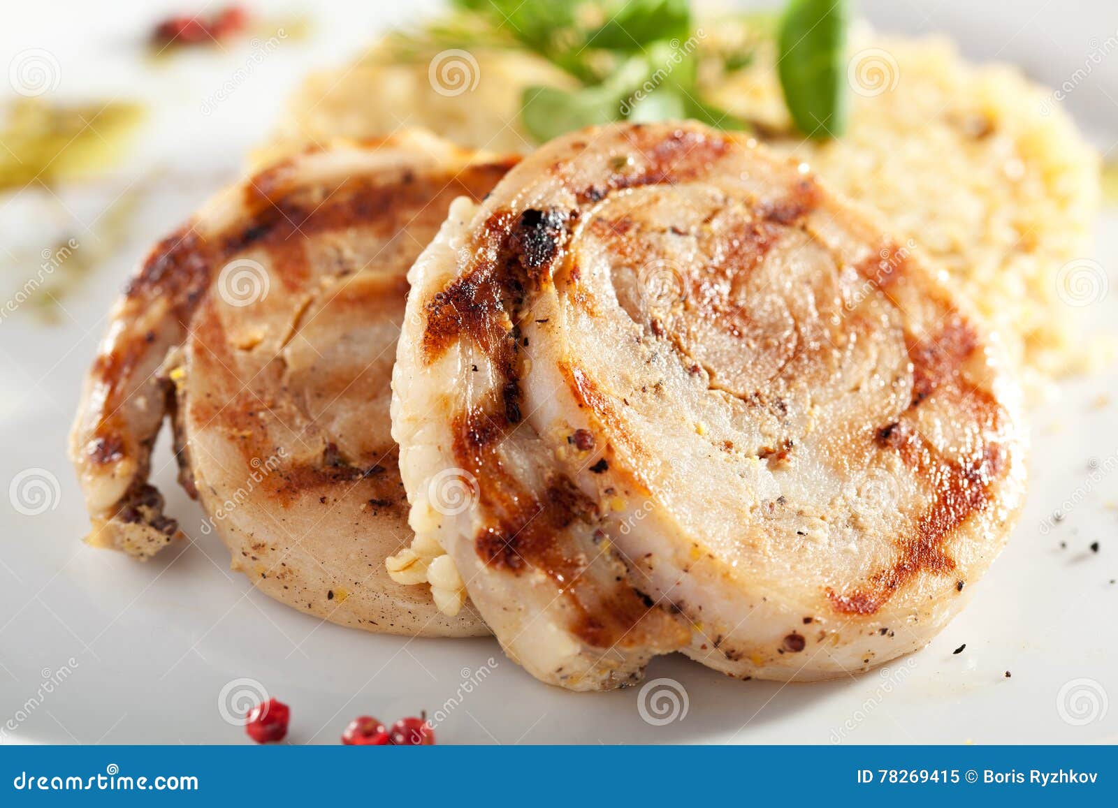 Meat Roll with Rice stock image. Image of gourmet, lunch - 78269415