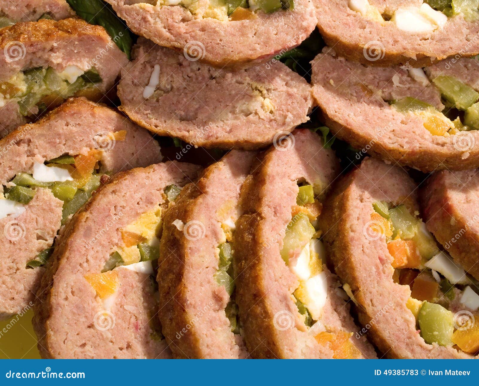 Meat roll stock image. Image of closeup, shot, vibrant - 49385783
