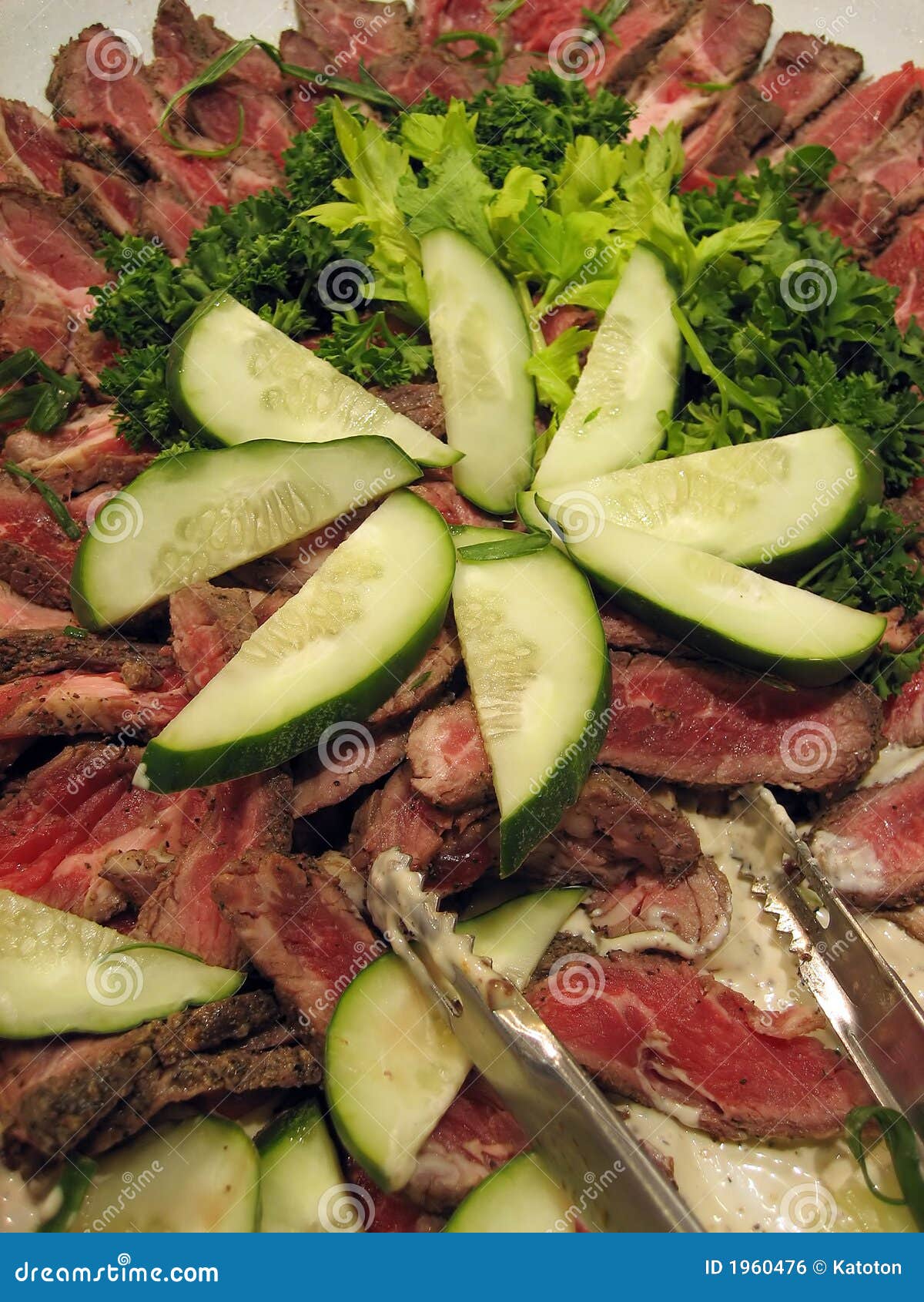 Meat salad stock photo. Image of meal, white, cooking - 1960476
