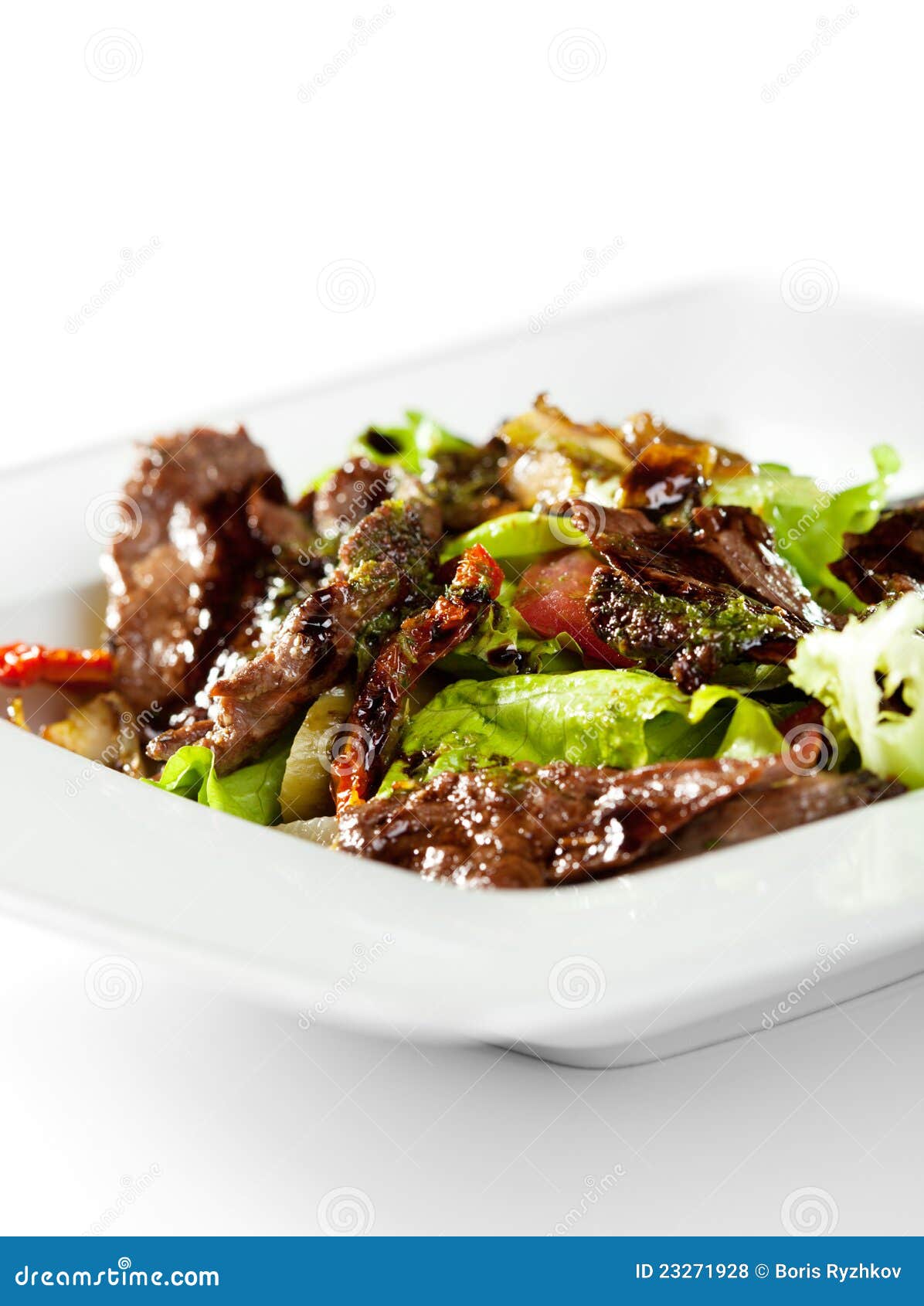 Meat Salad stock photo. Image of gourmet, isolated, delicious - 23271928