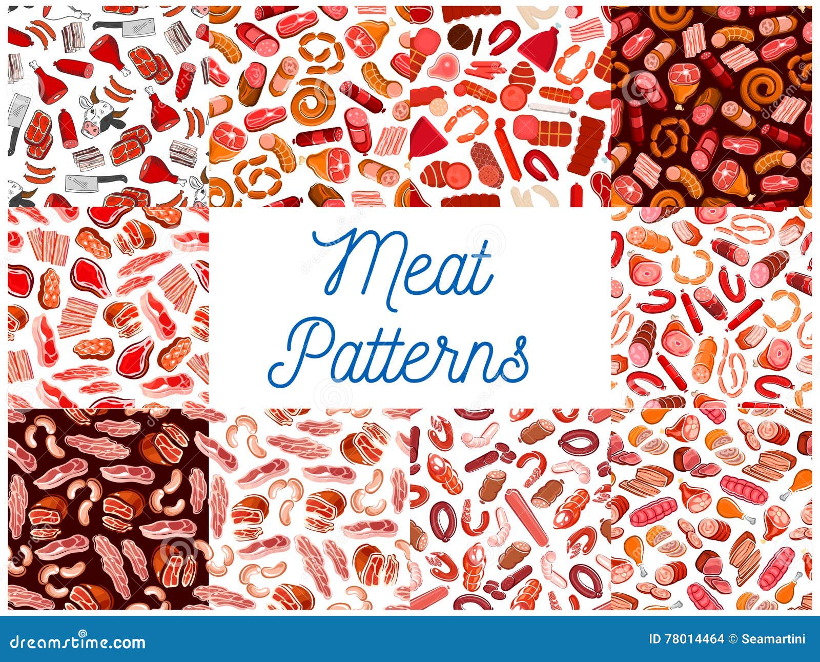 Meat Patterns Stock Illustrations – 354 Meat Patterns Stock ...