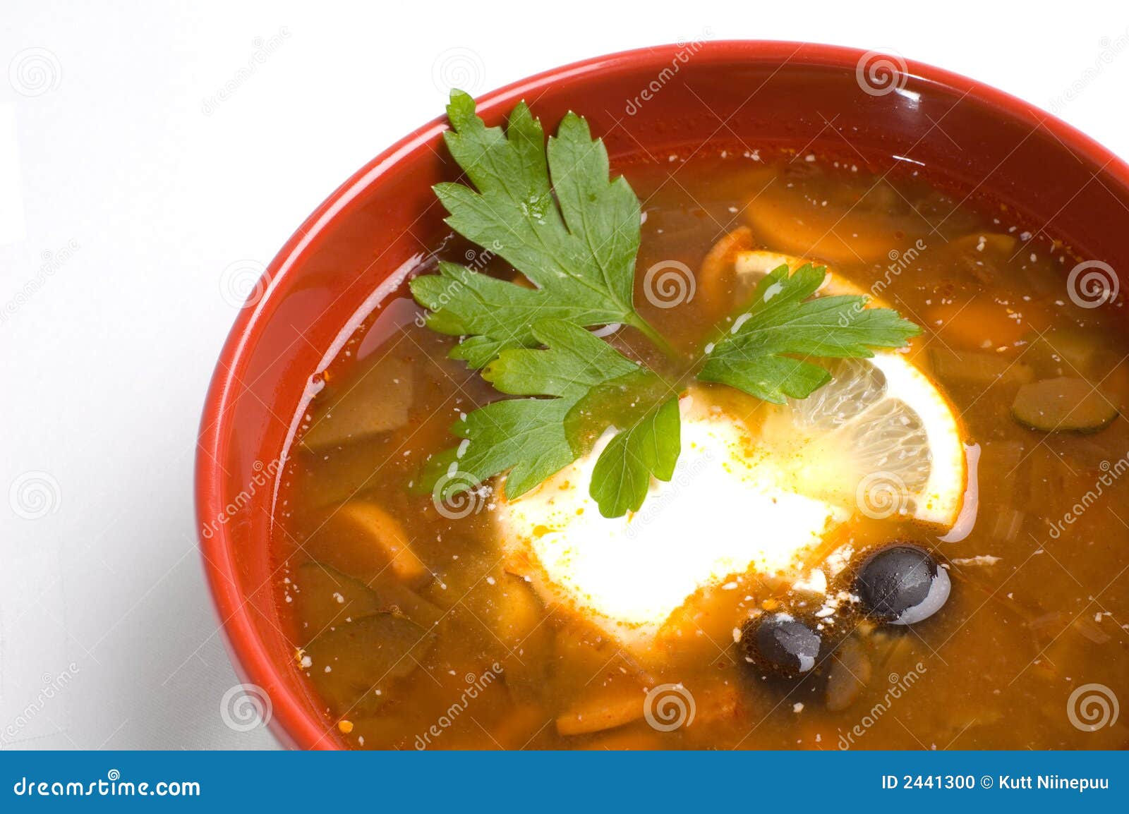 Meat Seljanka stock photo. Image of russian, greens, dinner - 2441300