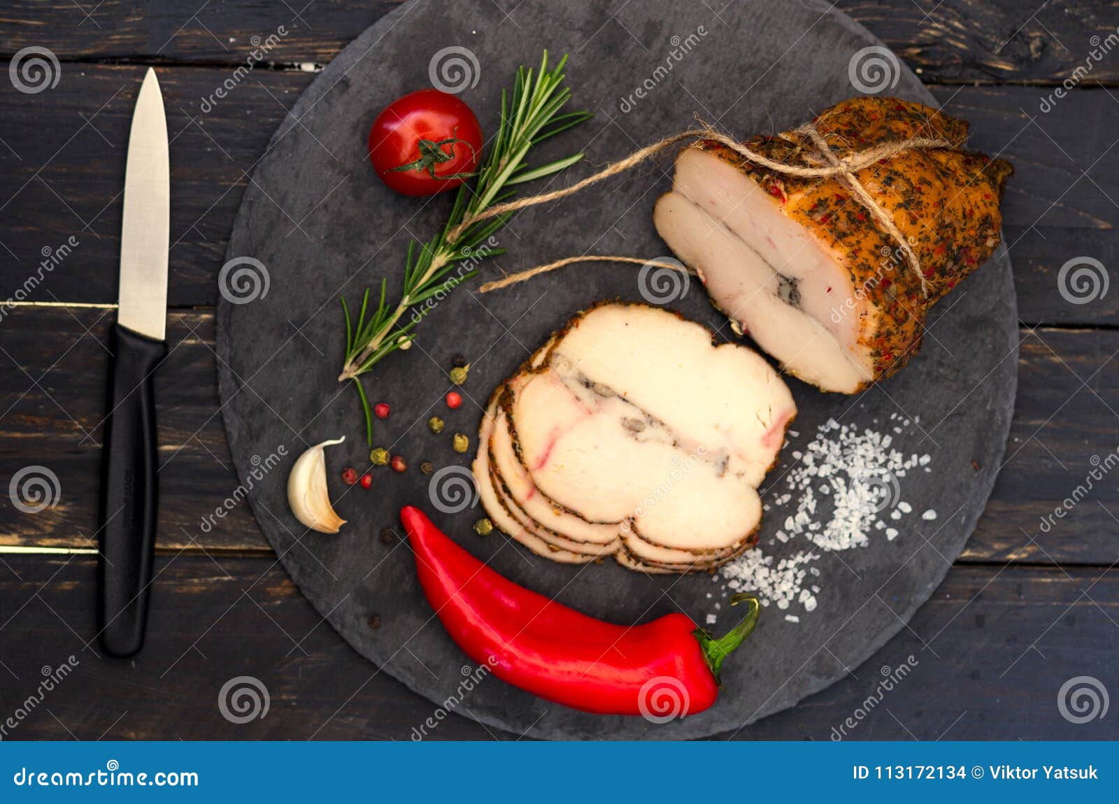 Meat Serving. Meat Dish. Serving of Food Stock Photo - Image of ...