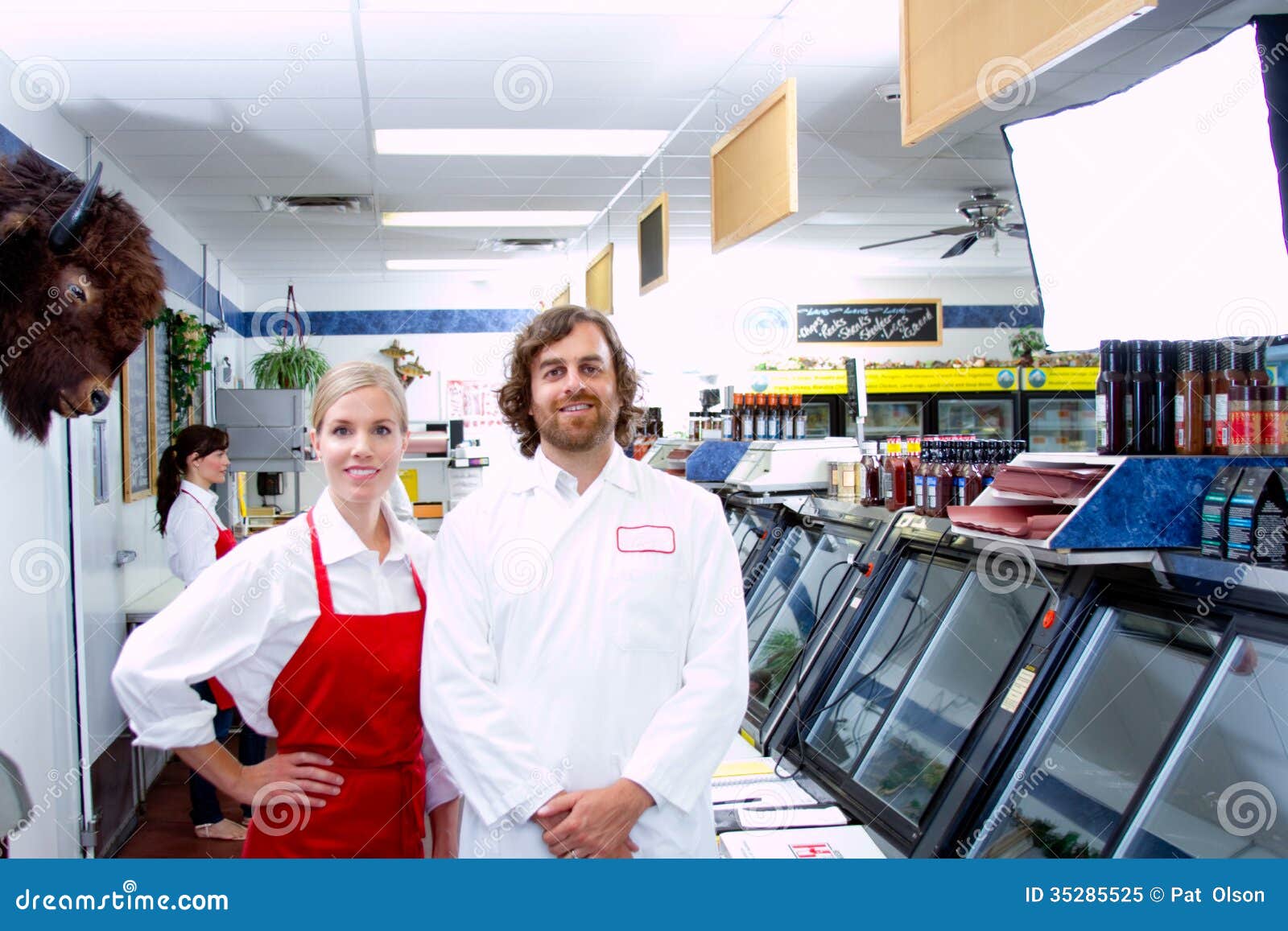 Meat Shop stock image. Image of industry, fresh, employee - 35285525