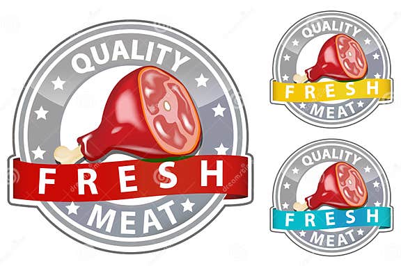 Meat sign stock vector. Illustration of food, silver - 18666523