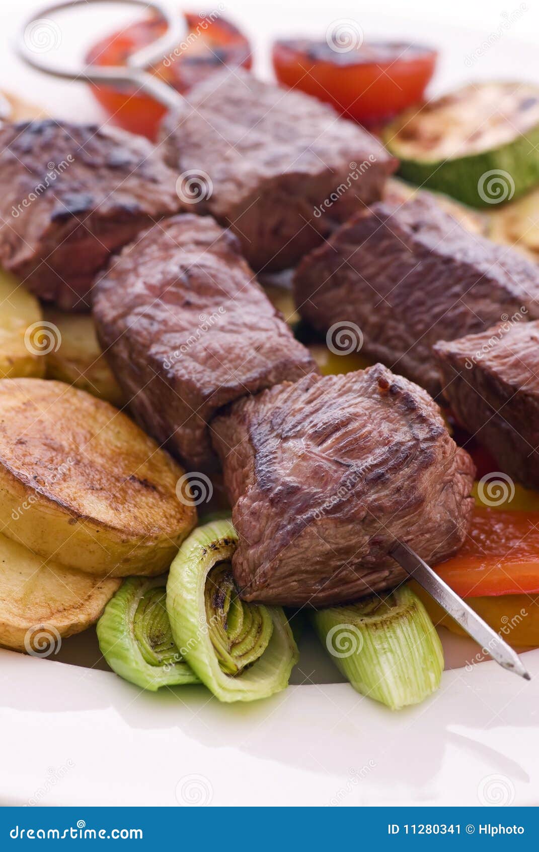 Meat Skewer stock image. Image of parsley, paprika, barbecue - 11280341