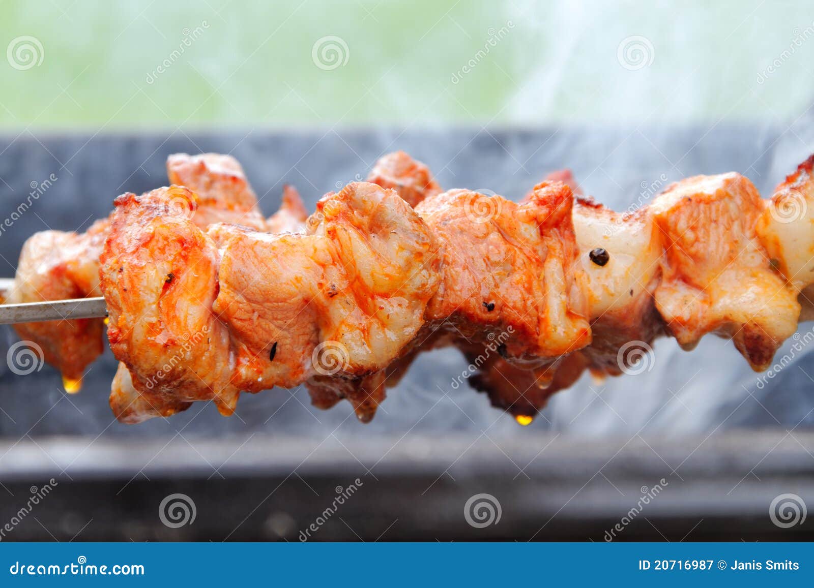 Meat on skewer. stock image. Image of meal, spit, meat - 20716987