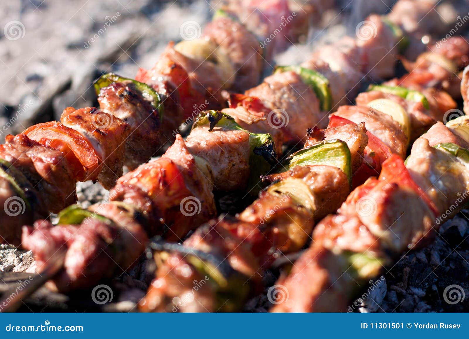 Meat skewers stock image. Image of appetizing, grate - 11301501