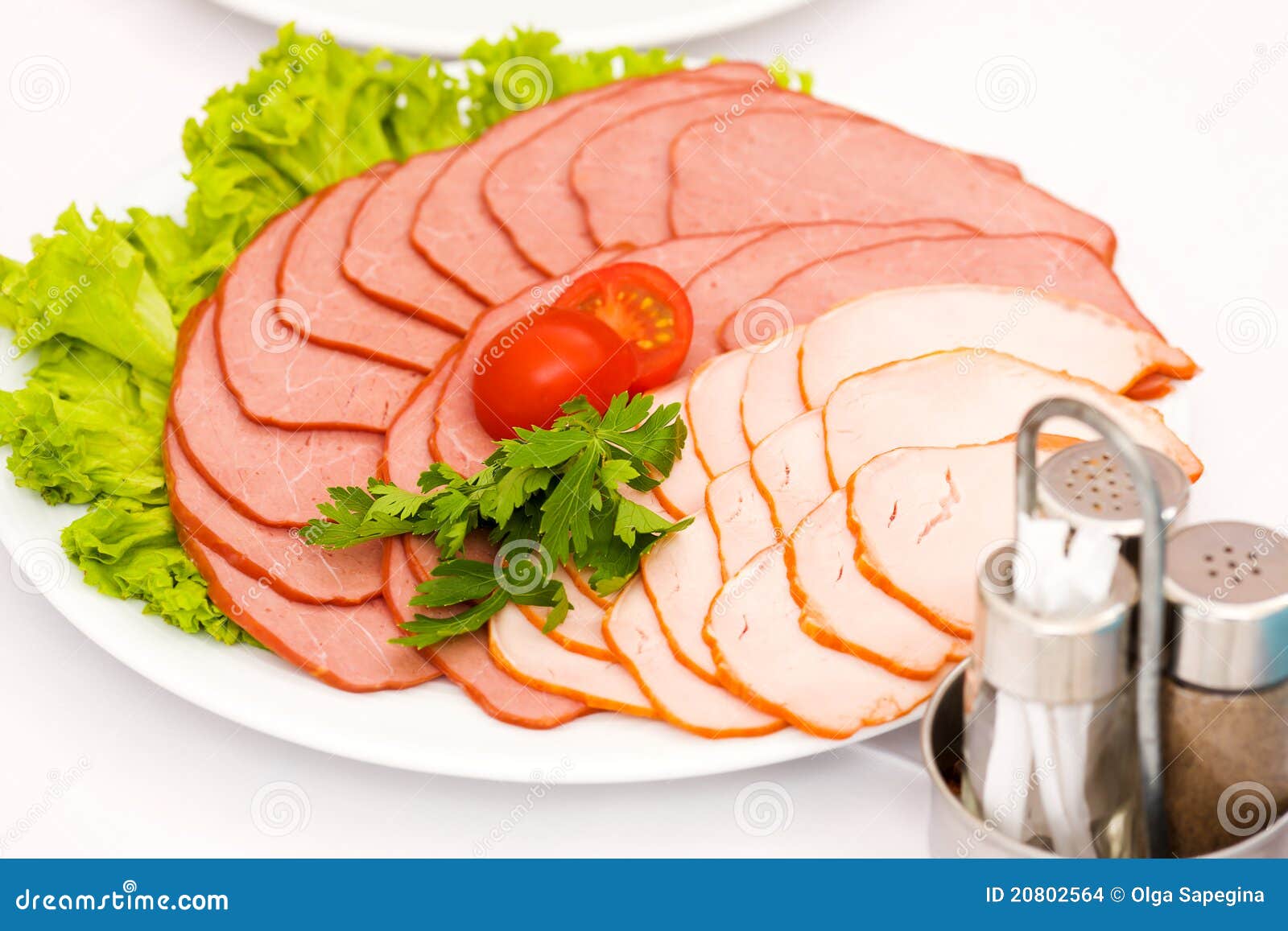 Meat Slices stock photo. Image of tasty, greenery, salad - 20802564