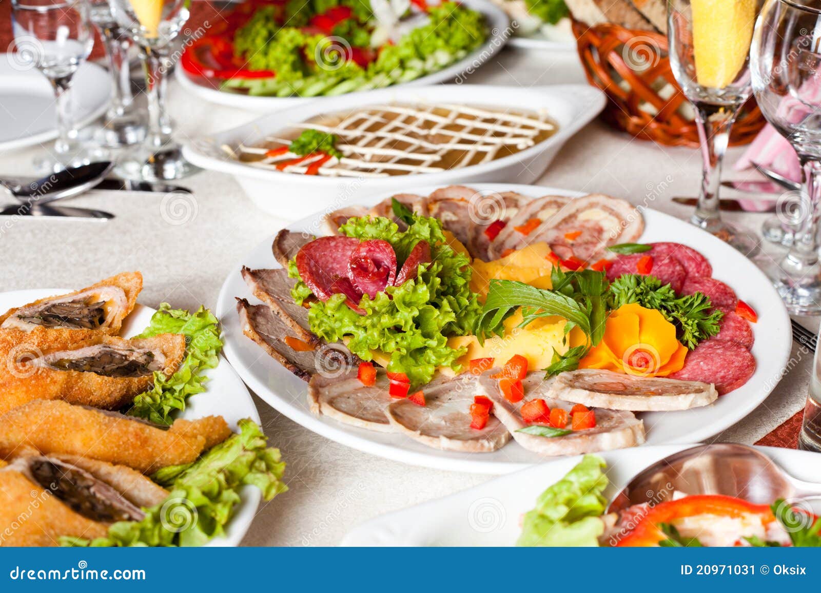 Meat slices stock image. Image of gourmet, dinner, lunch - 20971031
