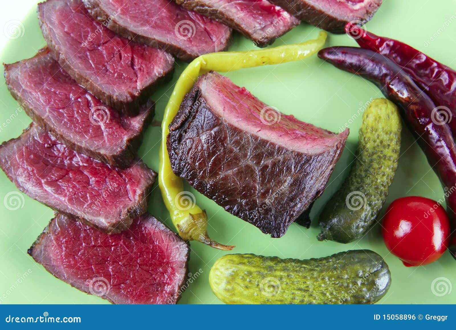 Meat slices and chunk stock photo. Image of pepper, food - 15058896